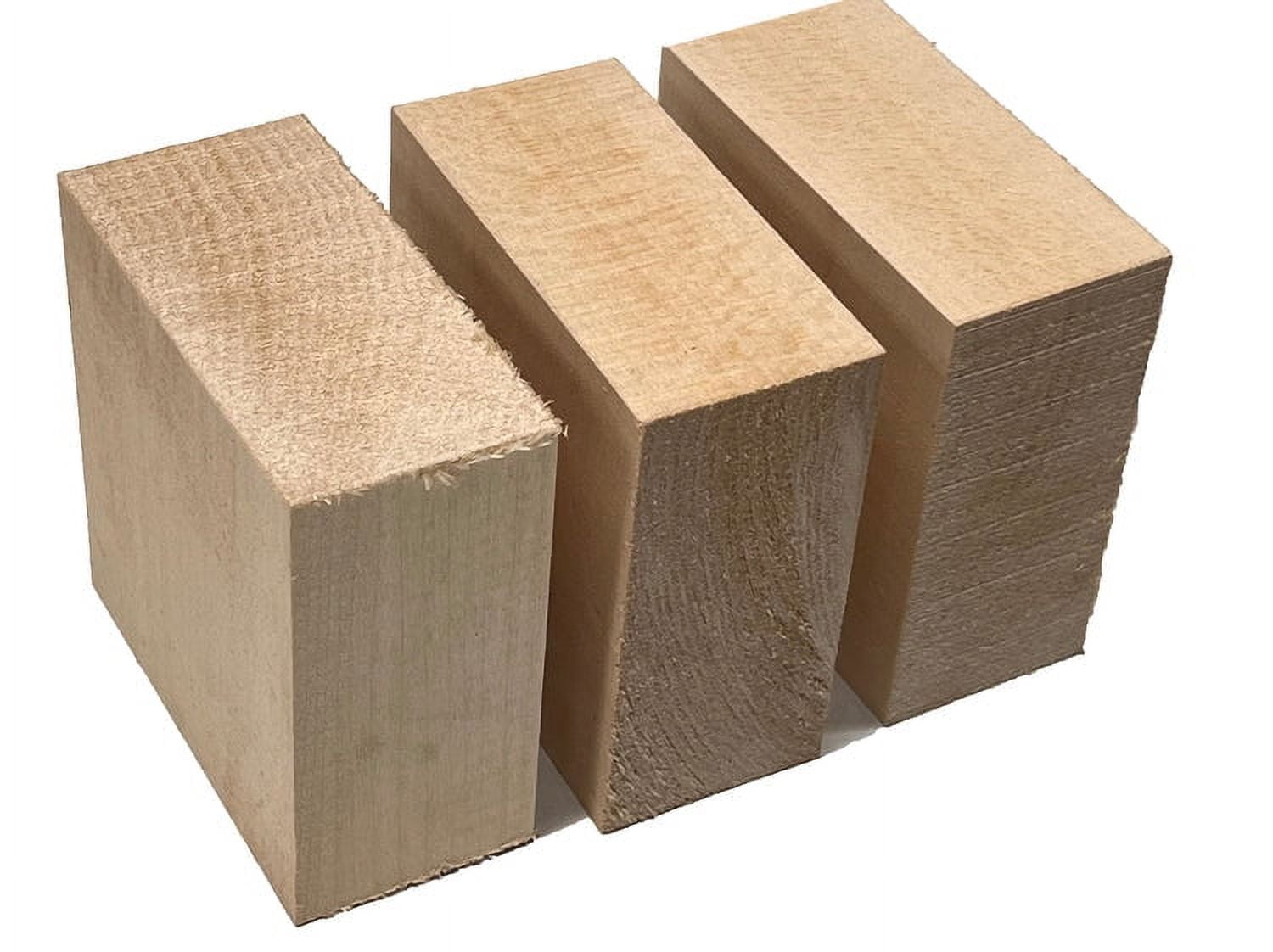 Basswood Carving Blocks - 4" x 4" x 2" (3 Piece) Whitlling Blocks ...