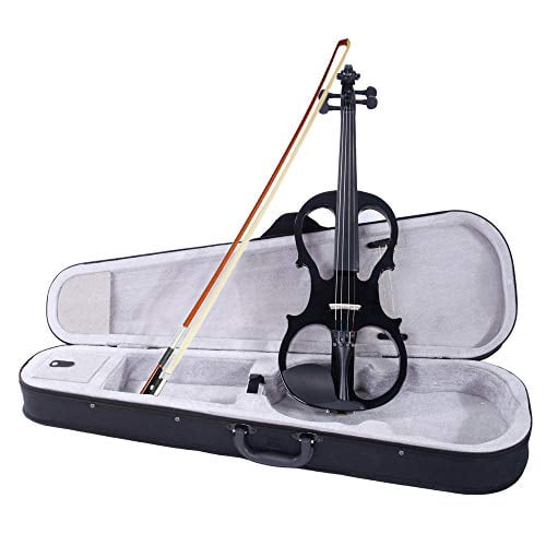 Basswood Electric Violin Full Size 4/4, Silent Electric Violin, Solid ...