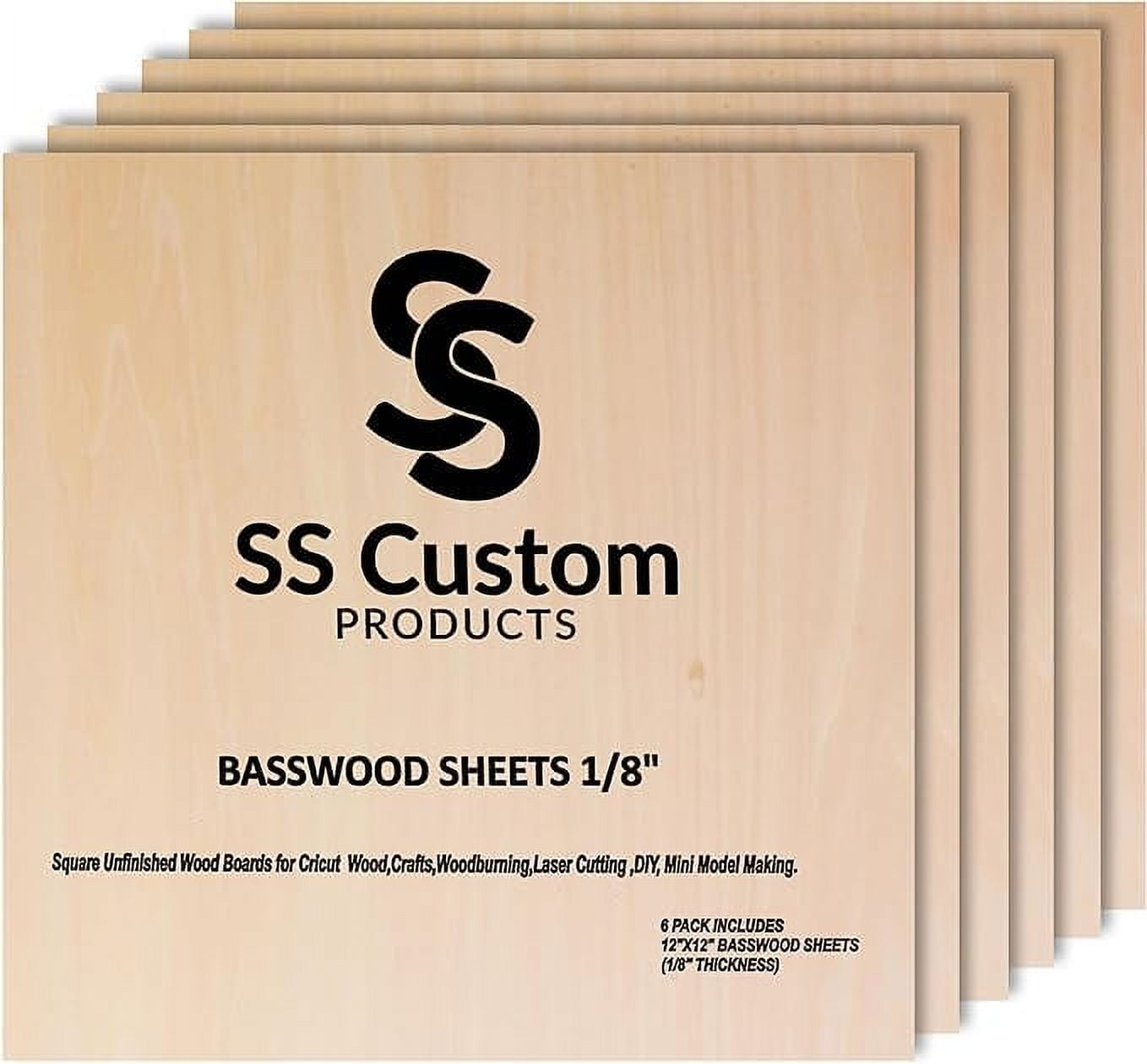 Basswood Sheets for Crafts 1/8 inch, 3mm Plywood Sheets for Laser ...