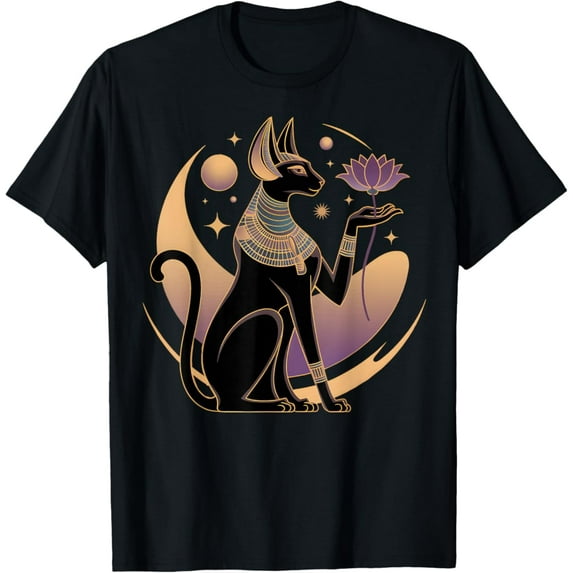 Bastet Cat Lotus Flower Egypt Feminine Magic Feline Power T-Shirt, F861 ...