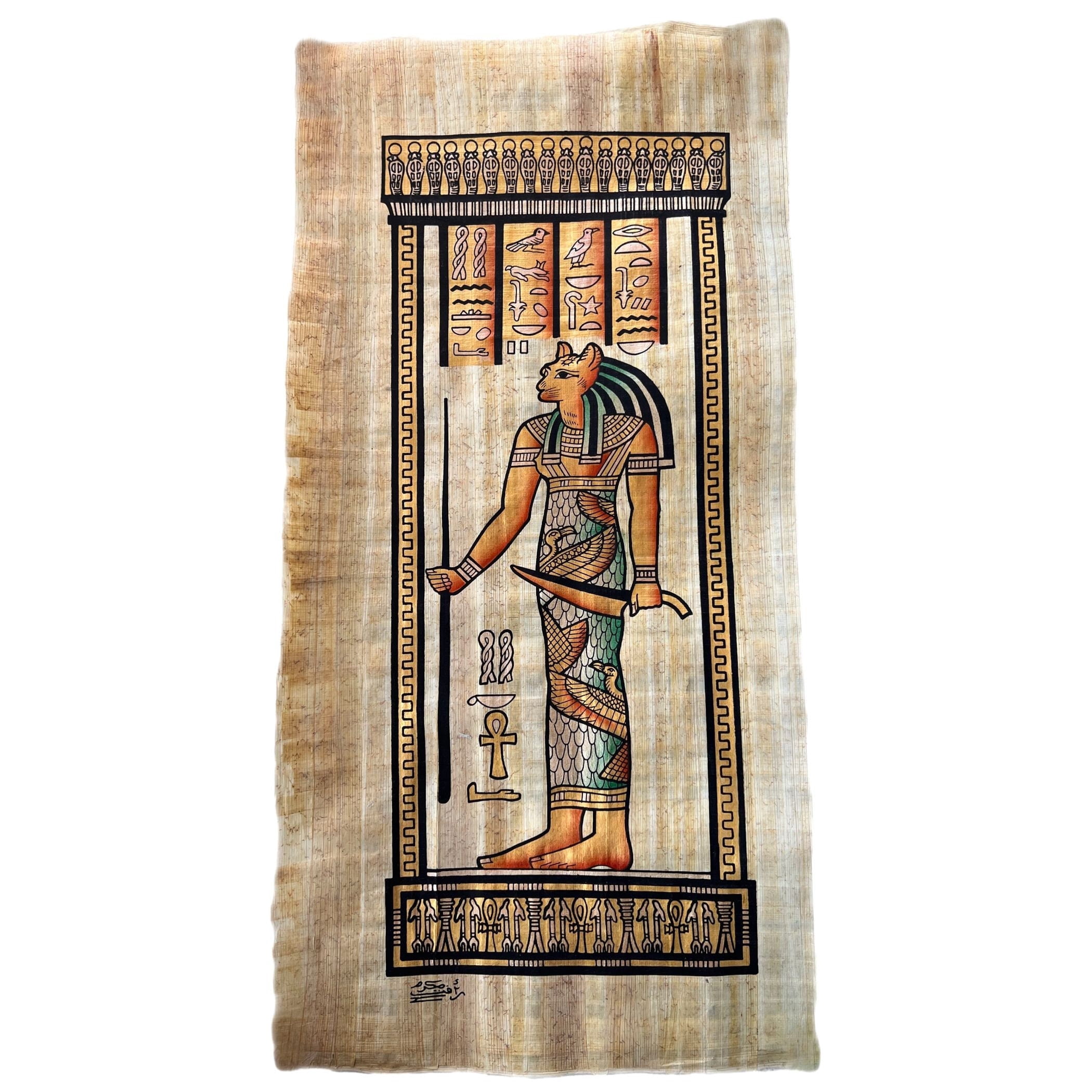 Bastet Portrait Painting Living Room Home Decor, The Egyptian Mythology ...