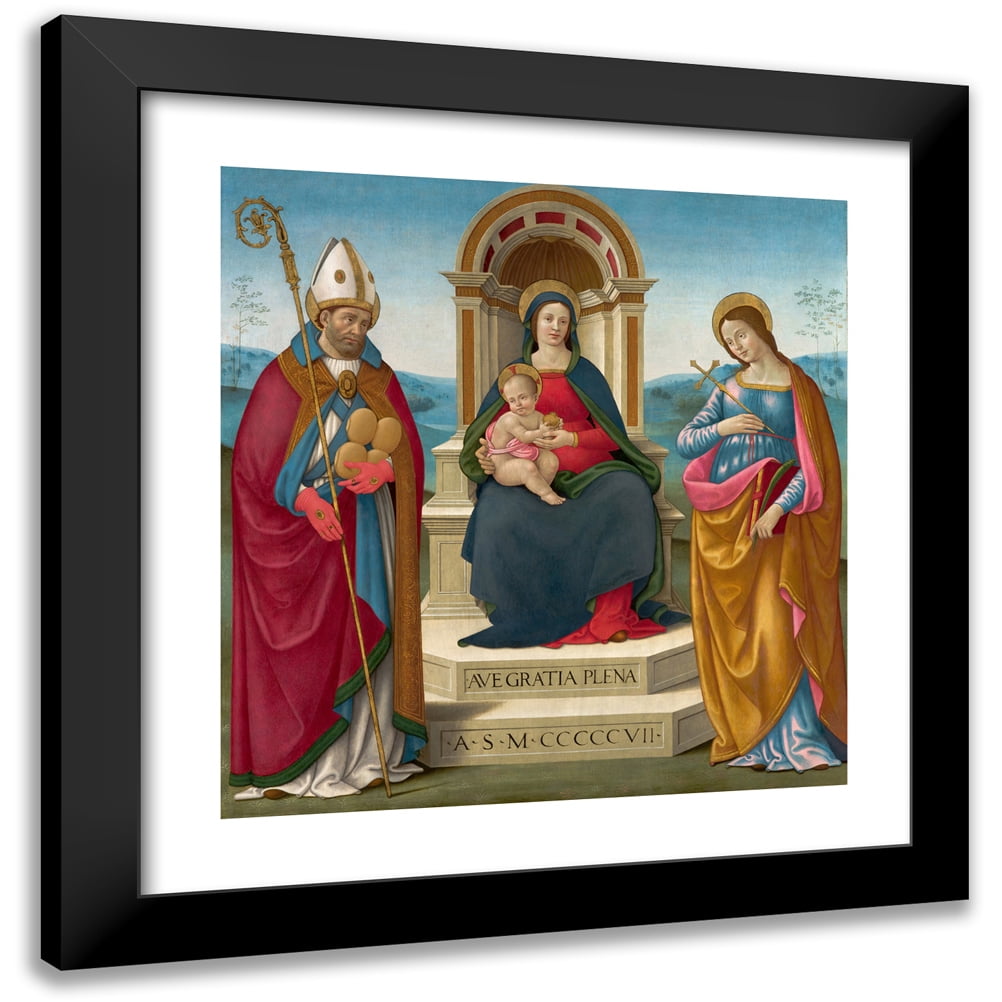 Bastiano Mainardi 15x15 Black Modern Framed Museum Art Print Titled ...