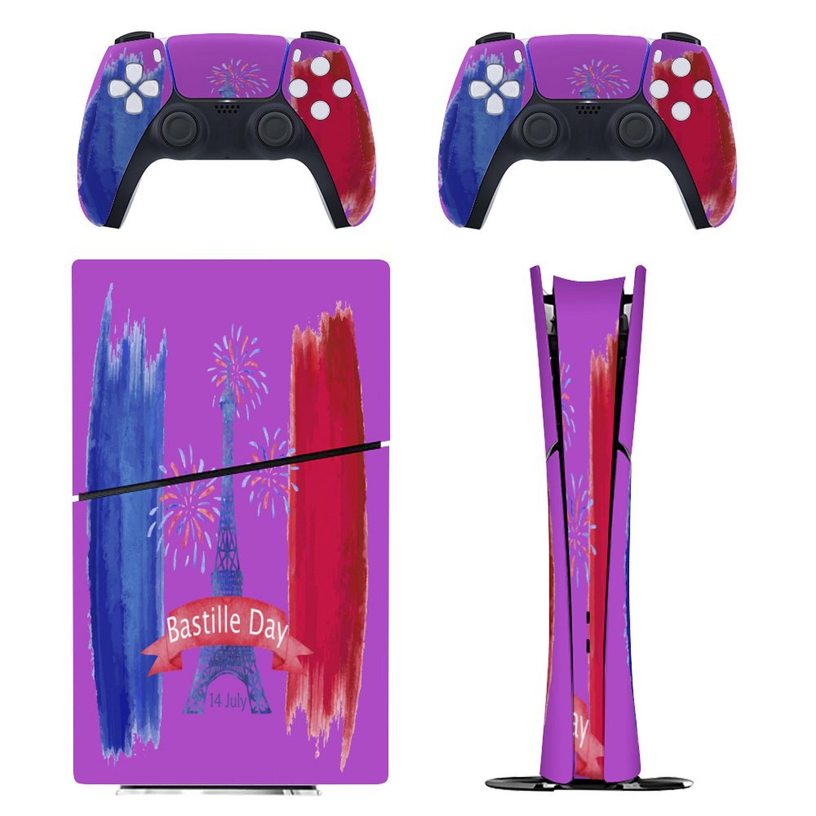 Bastille Day France PS5/PS5 Slim Digital Disc Skin Sticker For Console ...
