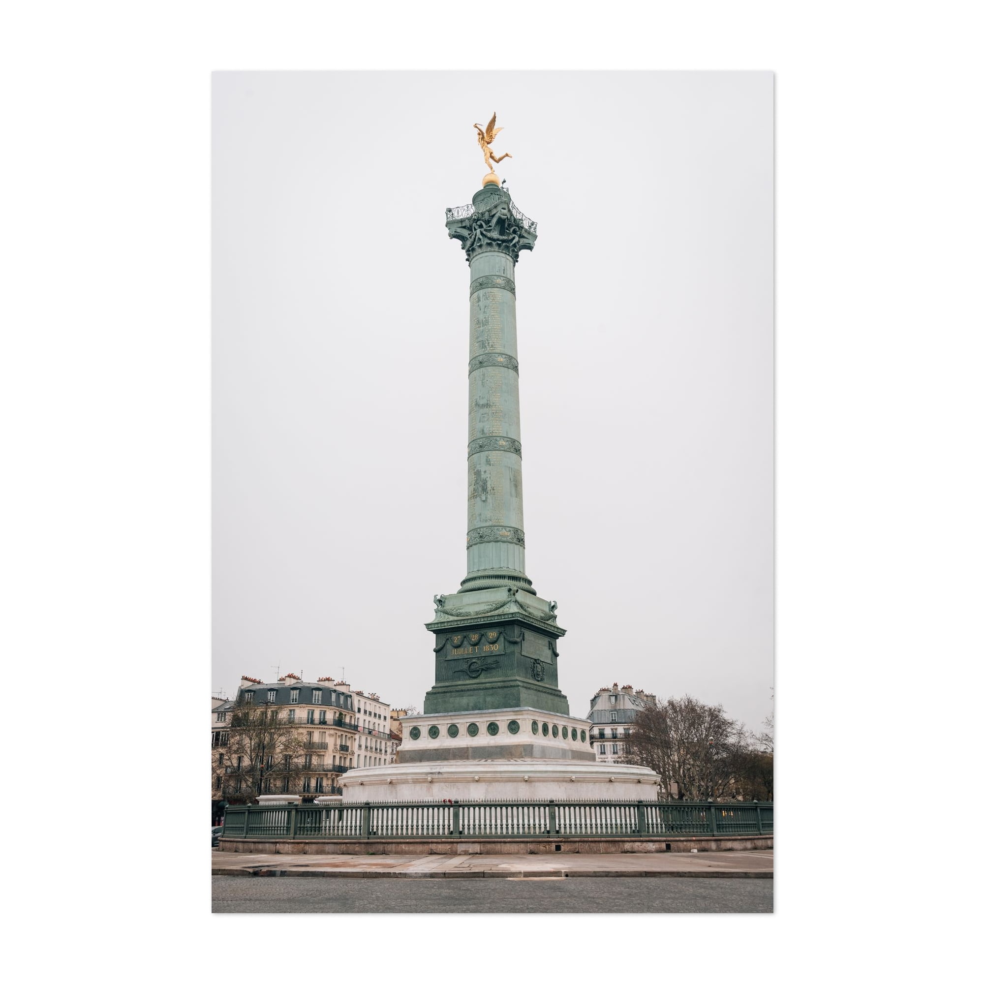 Bastille - Paris Île-de-France France Photography Unframed Wall Art Print 30 x 45 inches ...