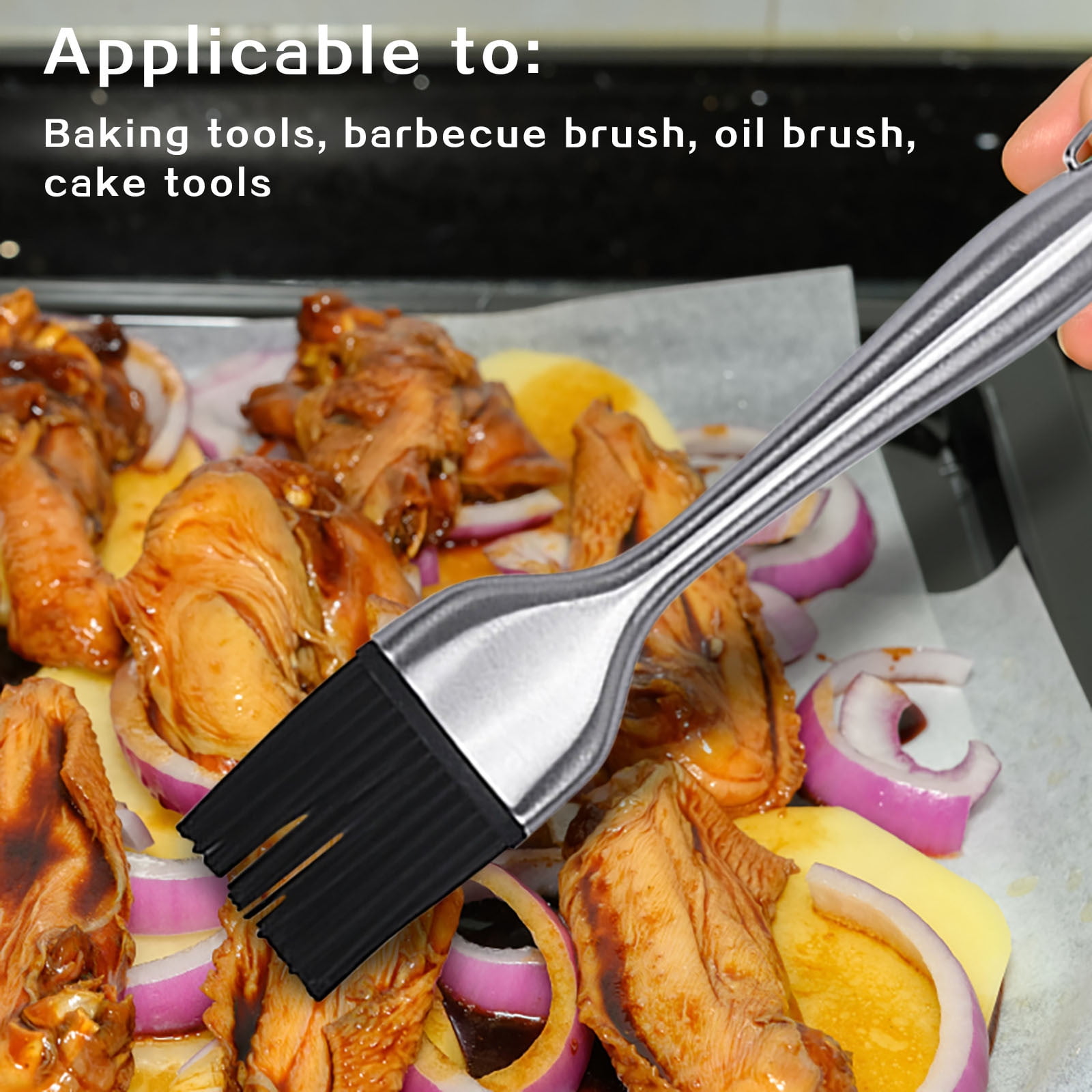 Basting Brush,Applicator Brushes,Heat-Resistant Rust Resistant Brushes With Stainless Steel ...