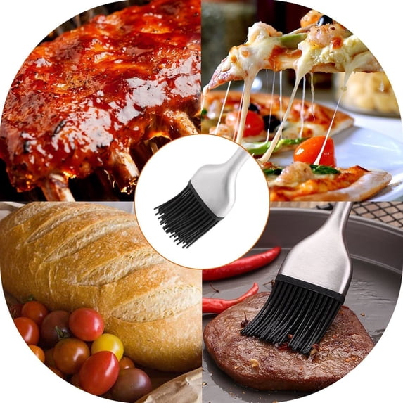 Basting Brush - Grilling BBQ Baking, Pastry and Oil Stainless Steel ...