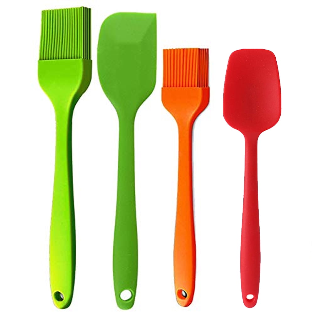 iPstyle Basting Brush Silicone Spatula Set for BBQ, Kitchen Cooking ...