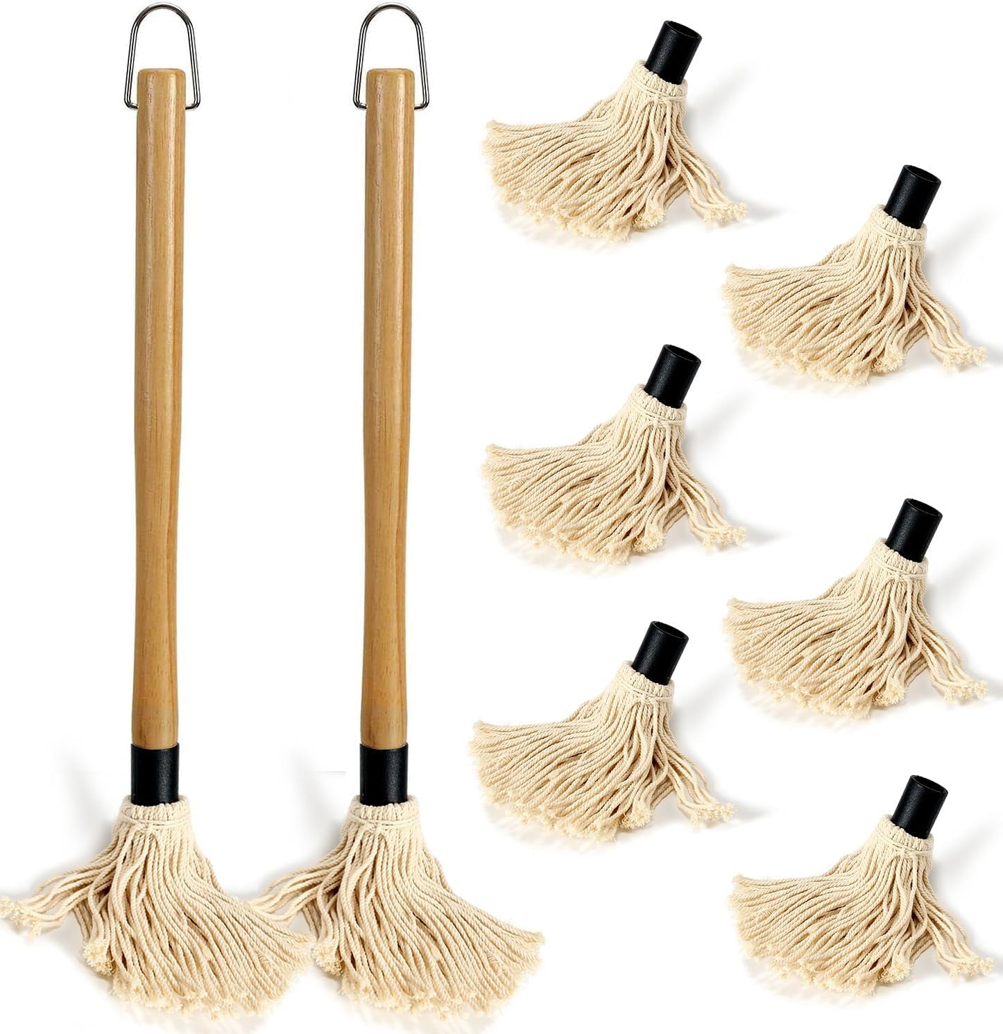 Basting Brush for Grilling BBQ Mop: Barbecue Grill Mop with Wooden ...