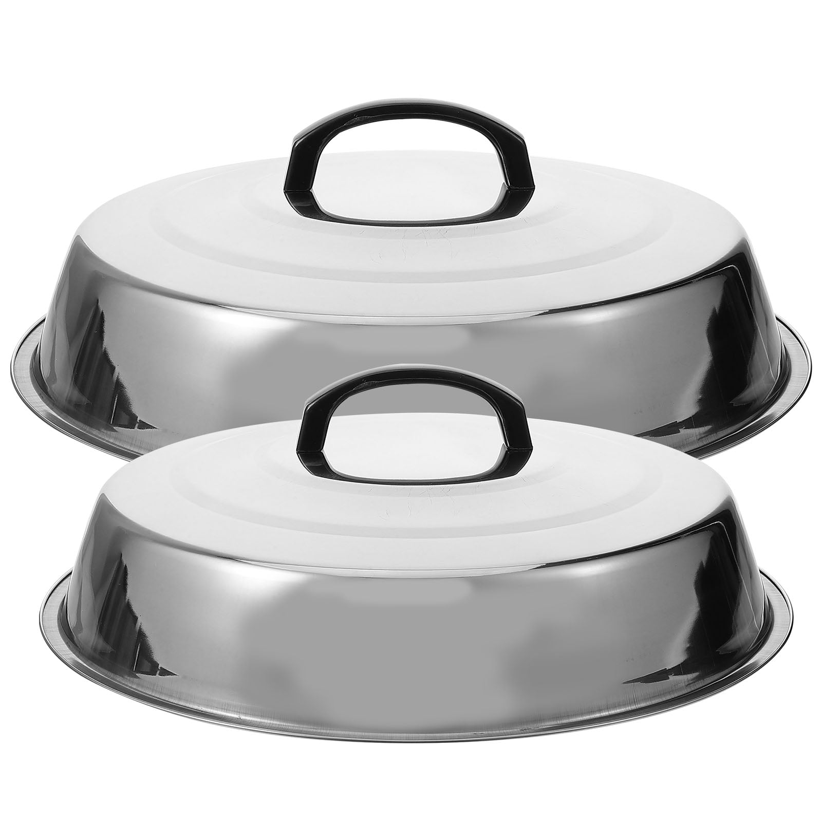 Basting Cover,2Pcs Cheese Melting Dome Basting Cover Stainless Steel ...