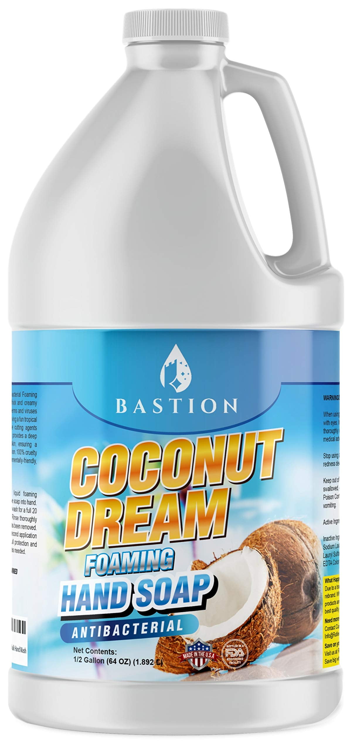 Bastion Antibacterial Foaming Hand VTF5 Soap - Coconut Dream Hand Wash ...