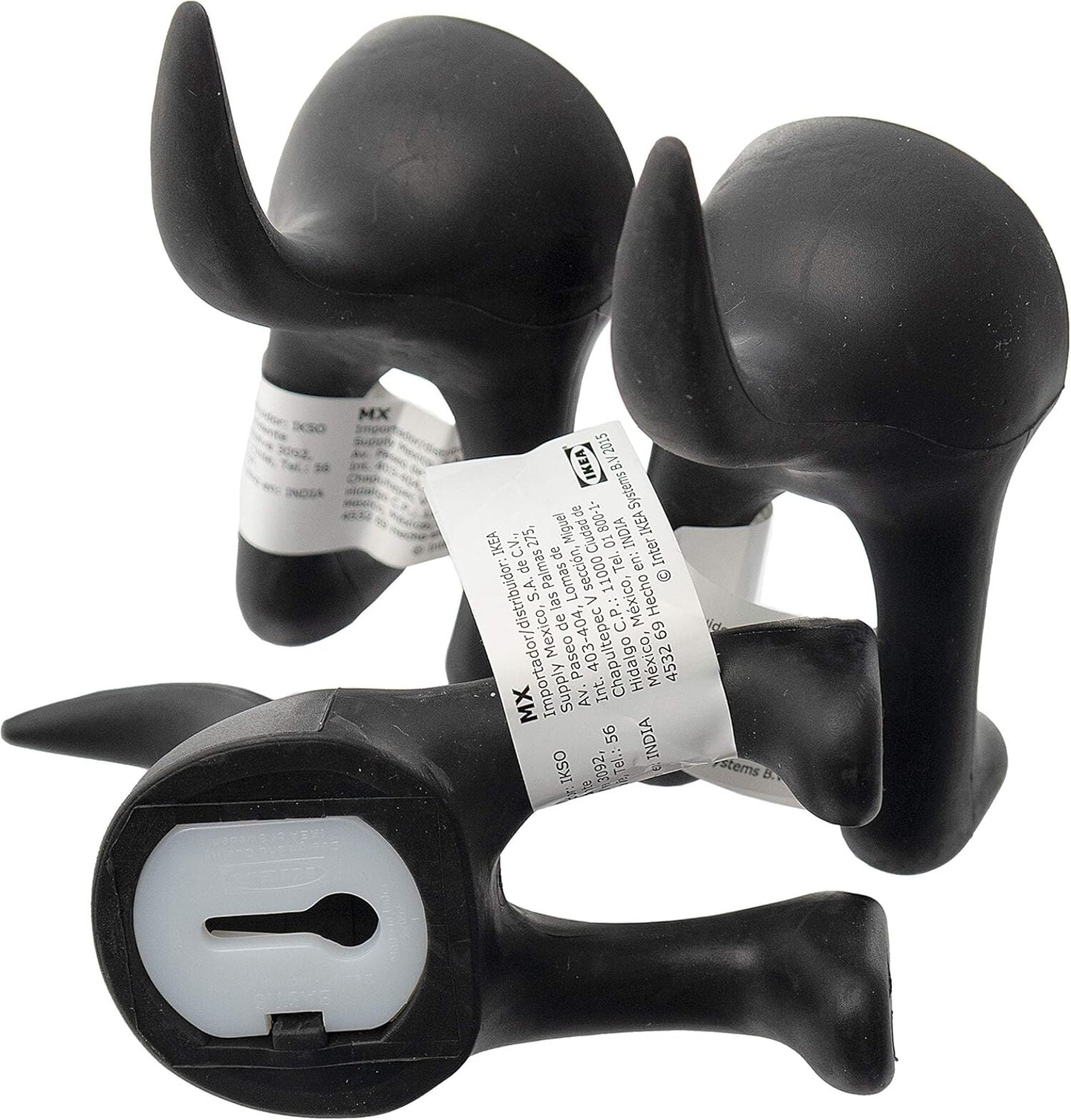 Bastis - Set of 3 Dog Tail Hooks Hat Coat Key Wall Mounted Hanger ...