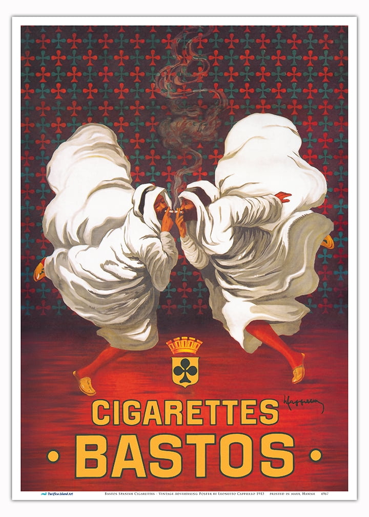 Bastos Spanish Cigarettes - Vintage Advertising Poster by Leonetto ...