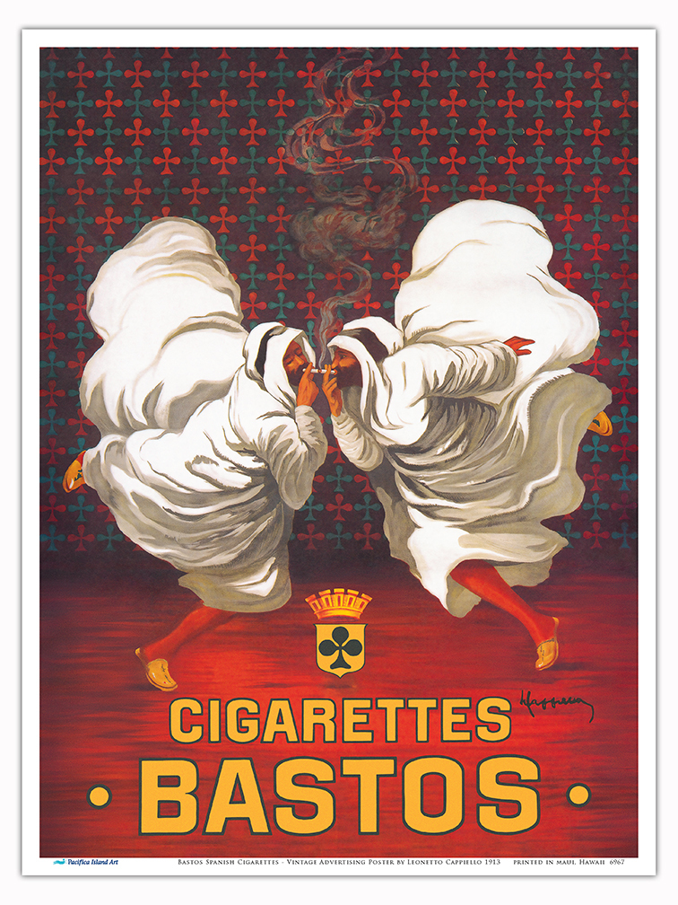 Bastos Spanish Cigarettes - Vintage Advertising Poster by Leonetto ...
