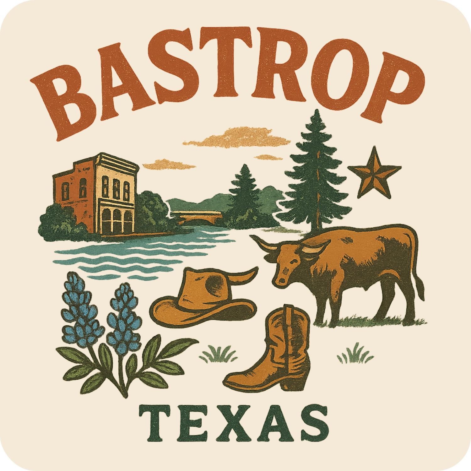 Bastrop Texas Keepsakes Souvenir Vinyl Sticker – Destination Travel ...
