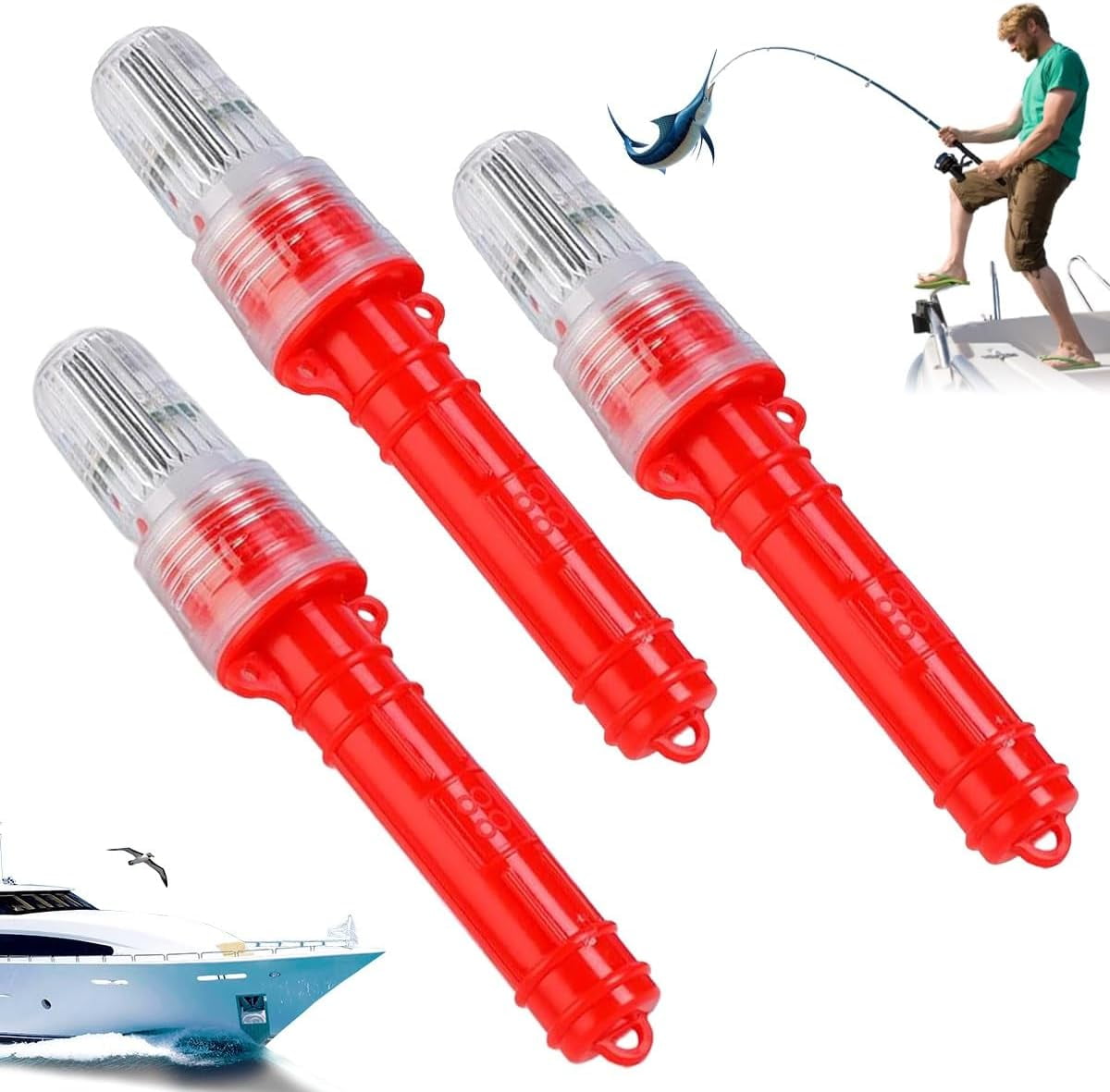 Basysin 2025 New 3Pcs Boat Flares, LED Boat Flares , Emergency Safety ...