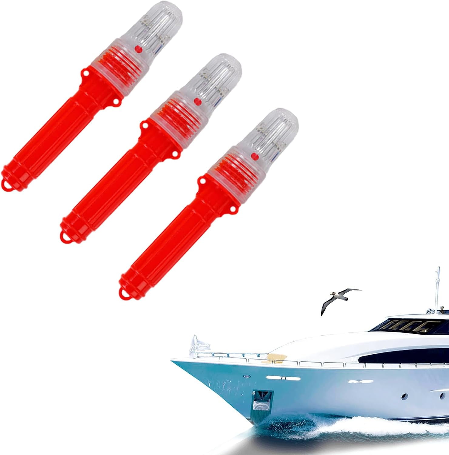 Basysin 2025 Smart Marine Signal Light - LED Boat Flares Coast Guard ...
