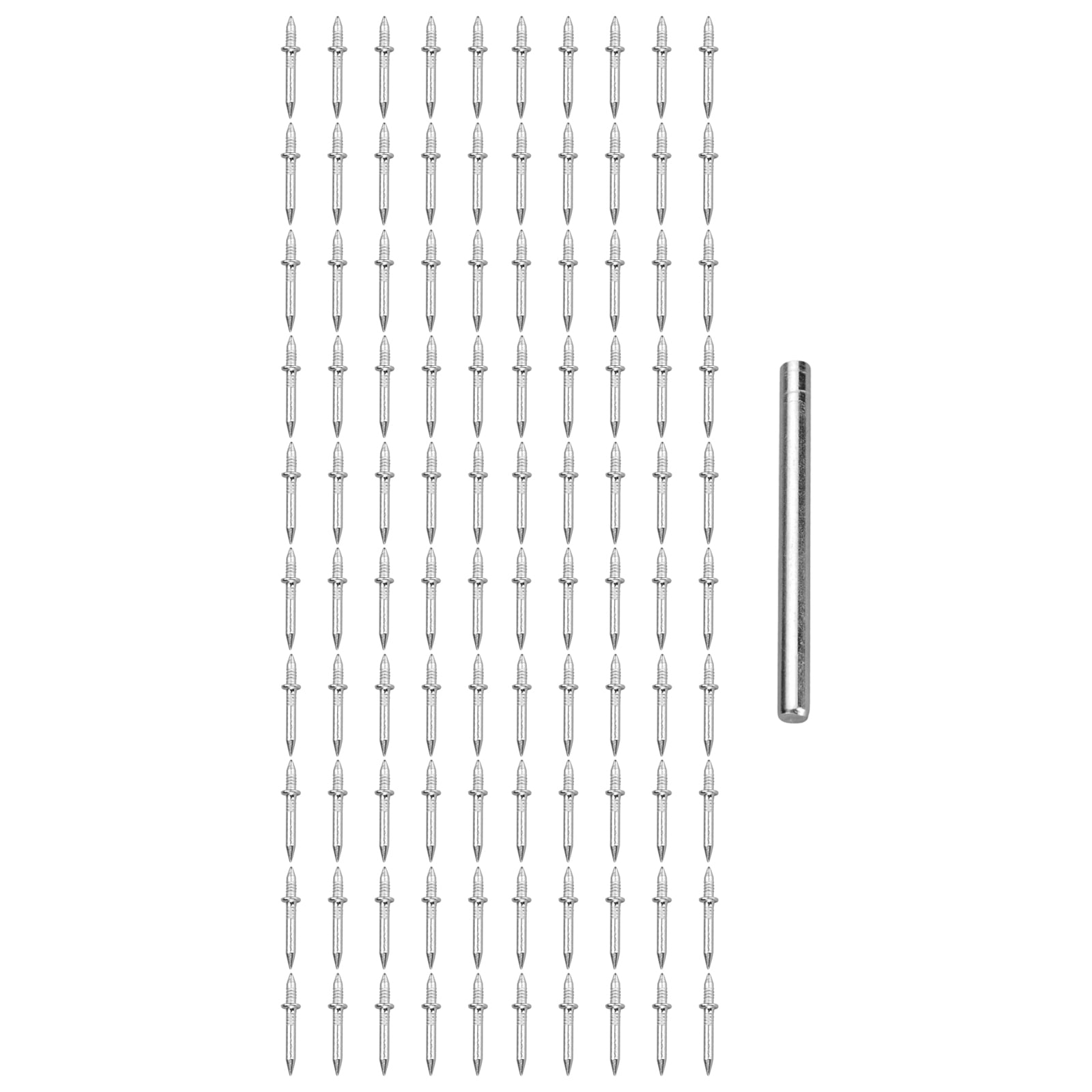 Basysin 2026 New Non-Marking Double-Headed Threaded Skirting Nail ...