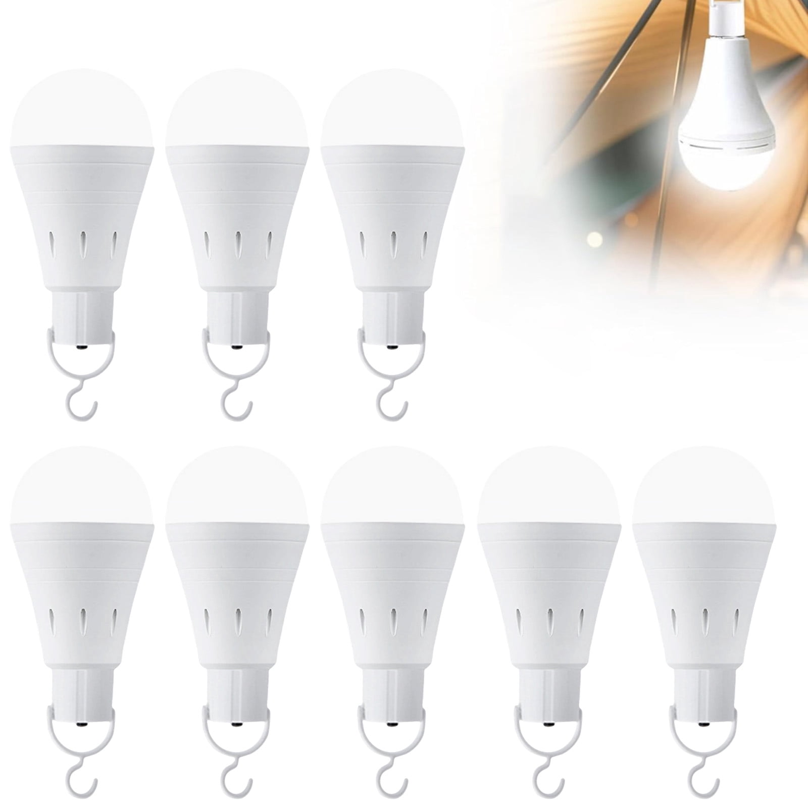 Basysin 2026 New Rechargeable Emergency Light Bulbs, LED Intelligent ...