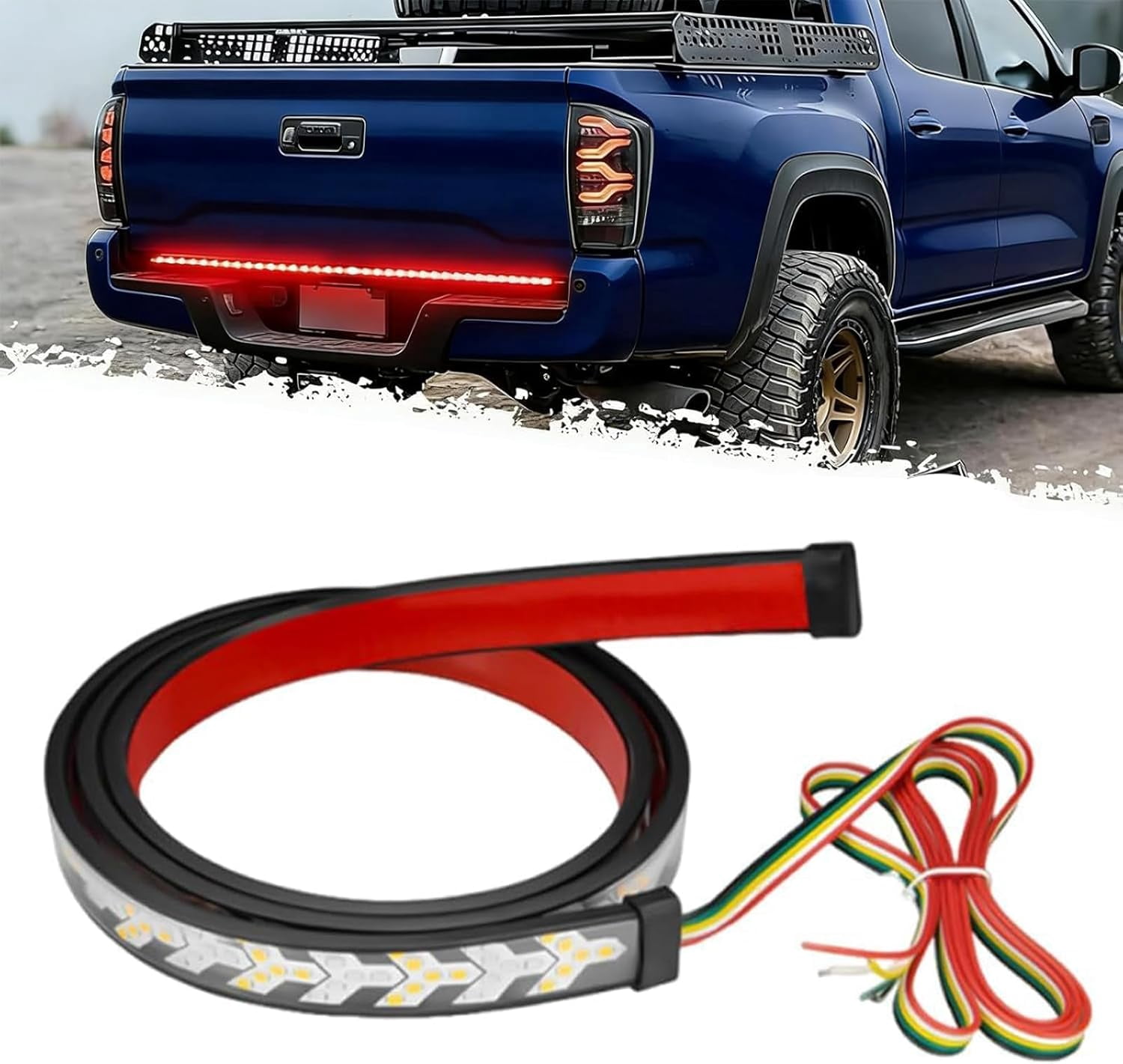 Basysin 60-Inch Truck Strip Light LED Bar Signal Break Reverse, Design ...
