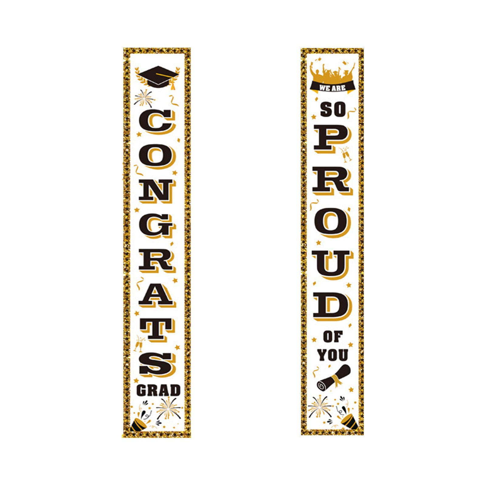 Basysin 70*11Inch Porch Banners Graduation Banner Congratulations ...