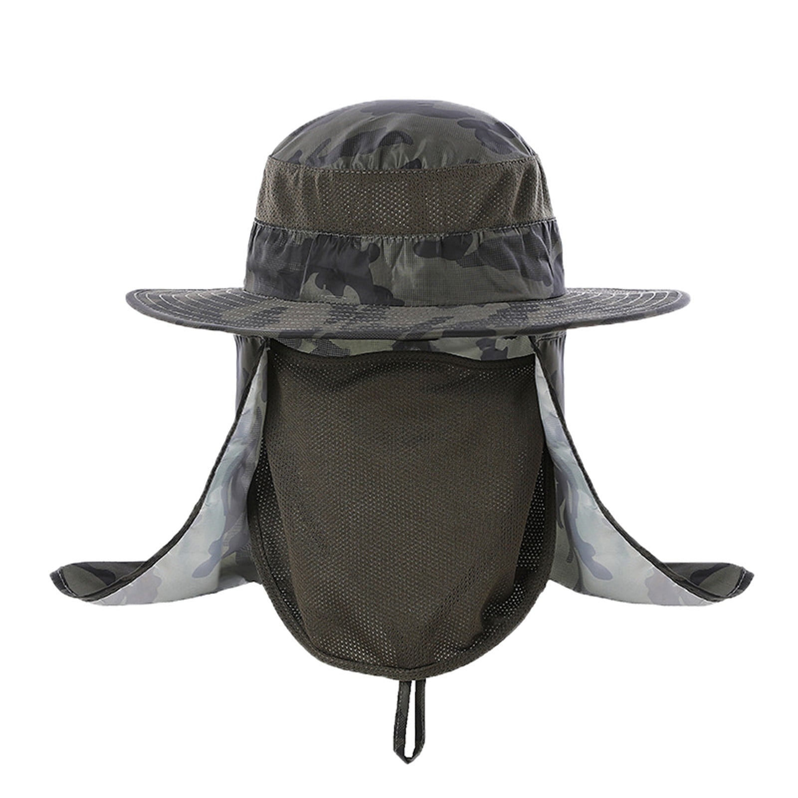 Basysin Fishing Hat UPF50+ Neck Flap Wide Brim Sun Hat for Men Women ...