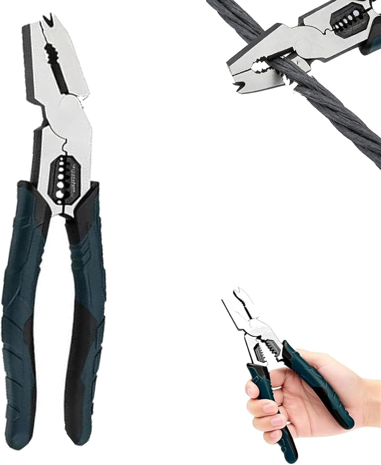 Basysin Industrial-Grade Multi-Function Cutting Pliers, 9-in-1 Multi ...