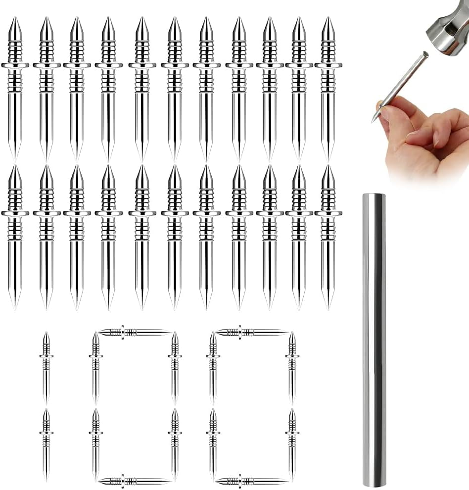 Basysin Non-Marking Double-Headed Threaded Skirting Nail, Baseboard ...