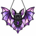 Bat Acrylic Suncatcher Window Hanging, Amethyst Gothic Gift for Mom or ...