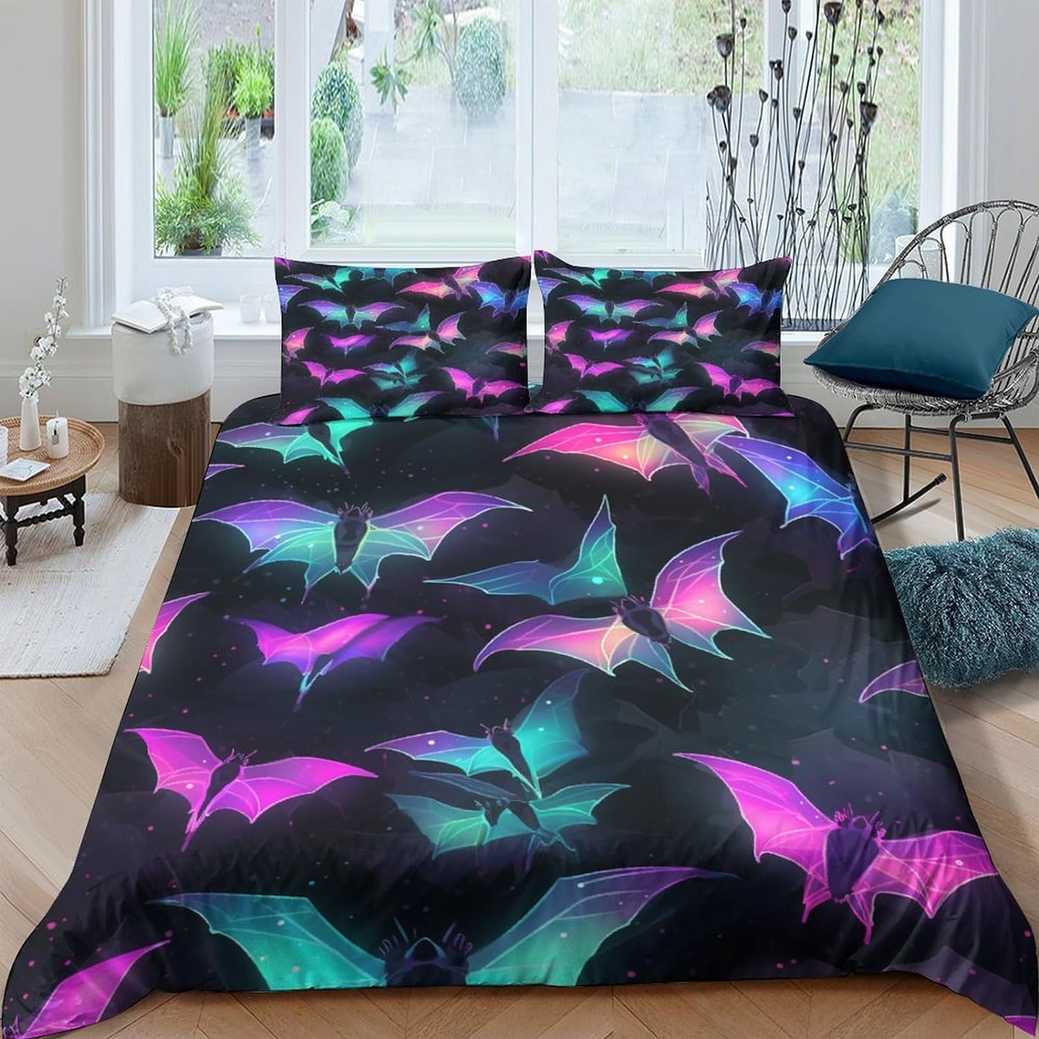 Bat Bedding Set Duvet Cover 3D Printed Animal Quilt Cover Comforter ...