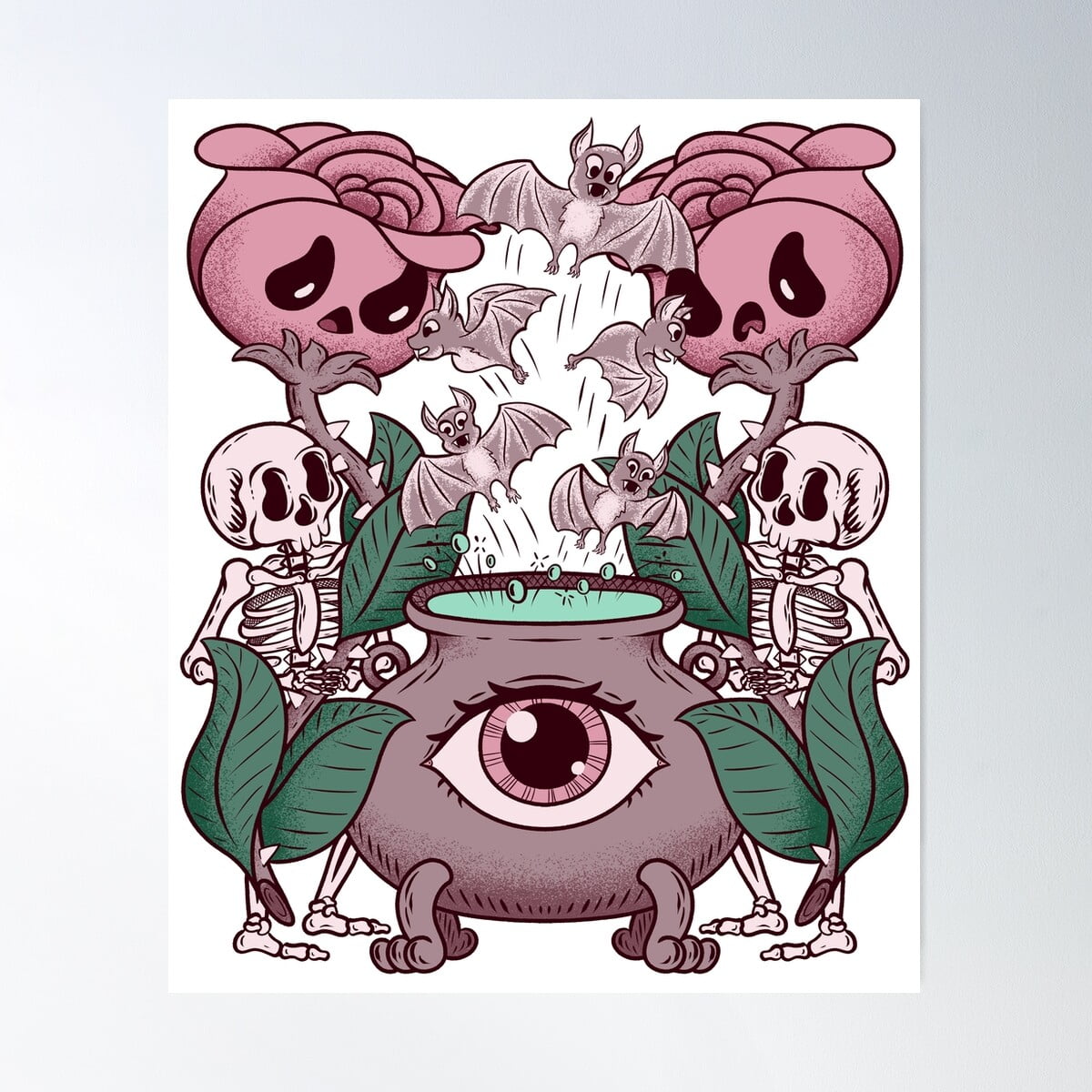 Bat Brew Poster Wall Art, Modern Wall Decor For Living Room Bedroom, 8x12 UNFRAMED - Walmart.com