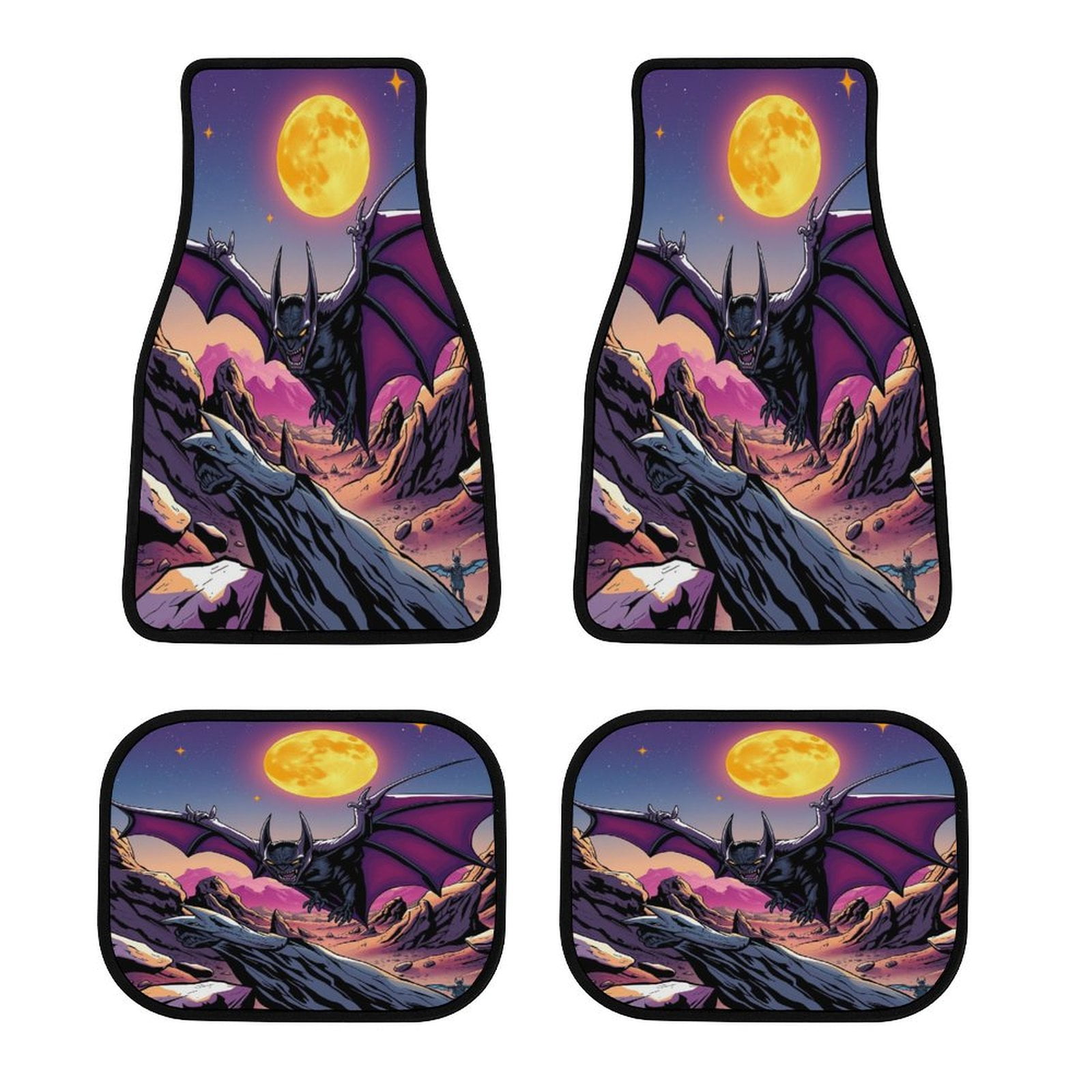 Bat Car Floormat Heavy Duty Front Rear Floor Mats Carpet Floor ...