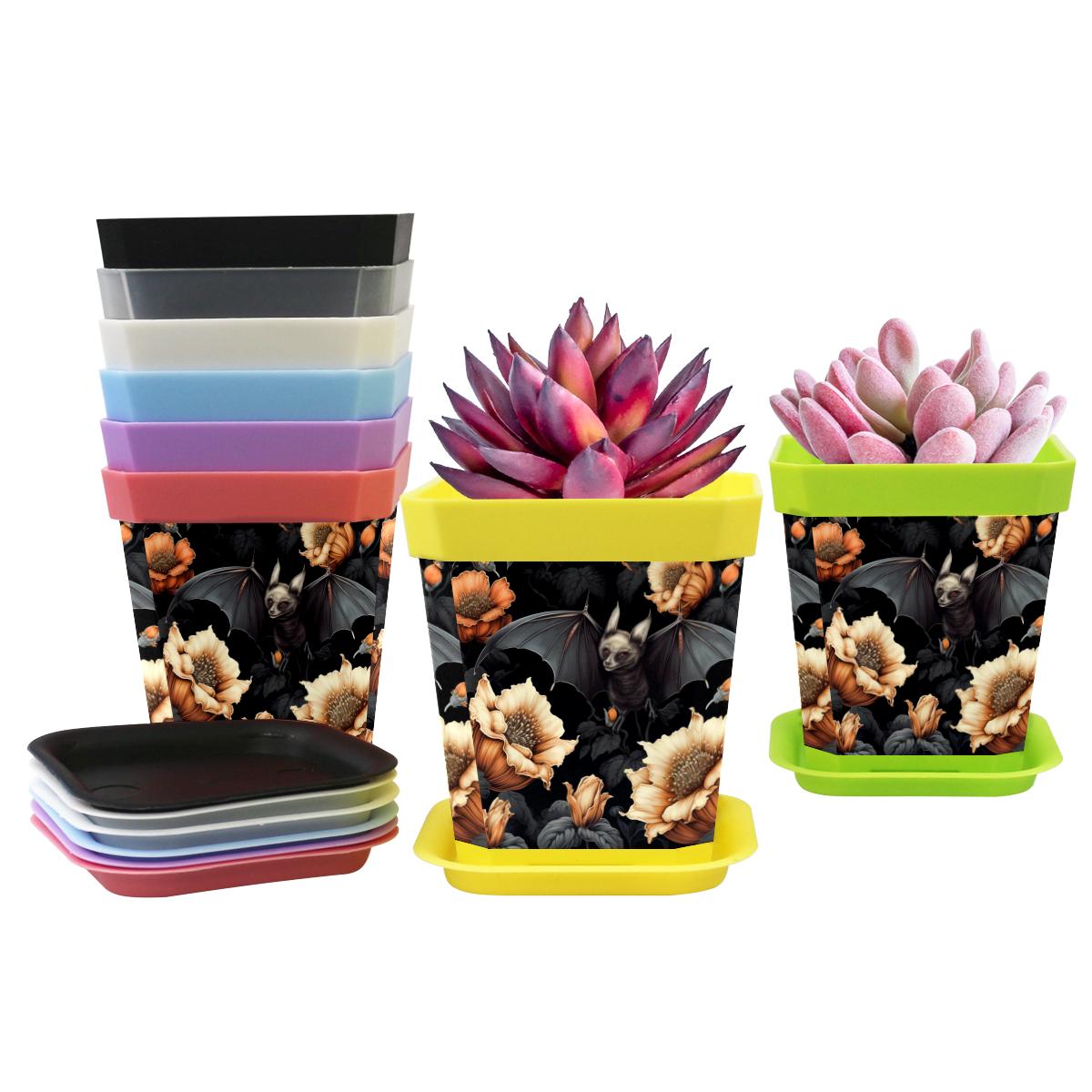 Bat Caribbean Planter 8PCS - Lightweight Indoor Outdoor 8 Different ...