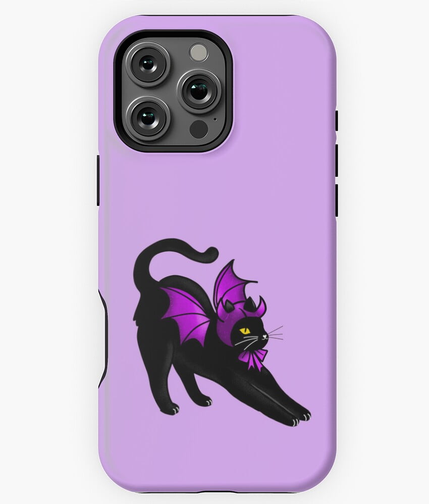 Bat Cat black cat with wings cute halloween M16206 Phone case for ...