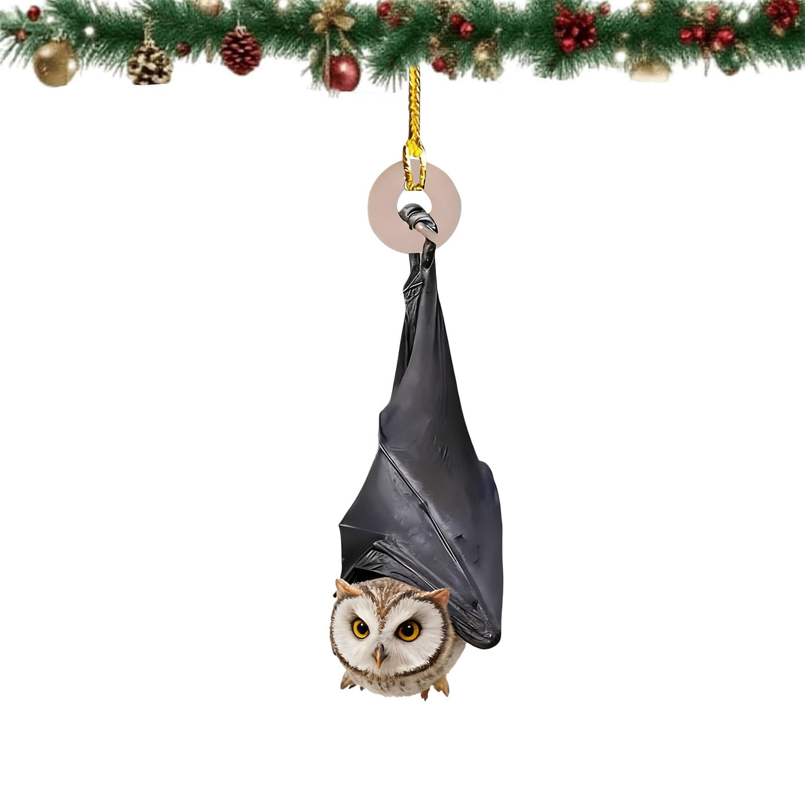 Bat Christmas Ornament, Realistic Hanging Bat Tree Decoration for ...