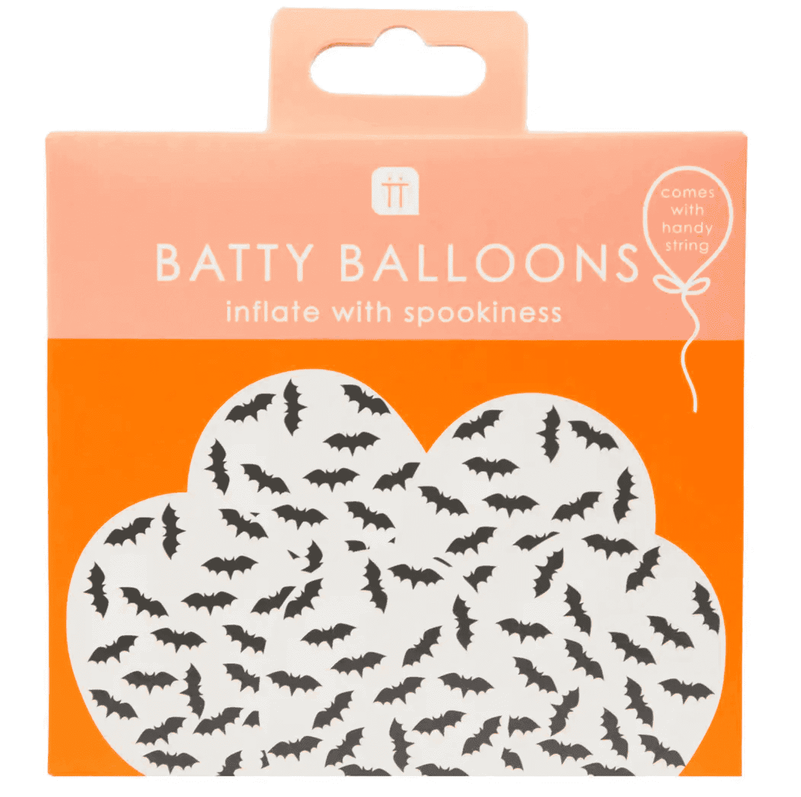 Bat Confetti Halloween Balloons 12" – 5 Pack Latex Balloons with Ribbon ...