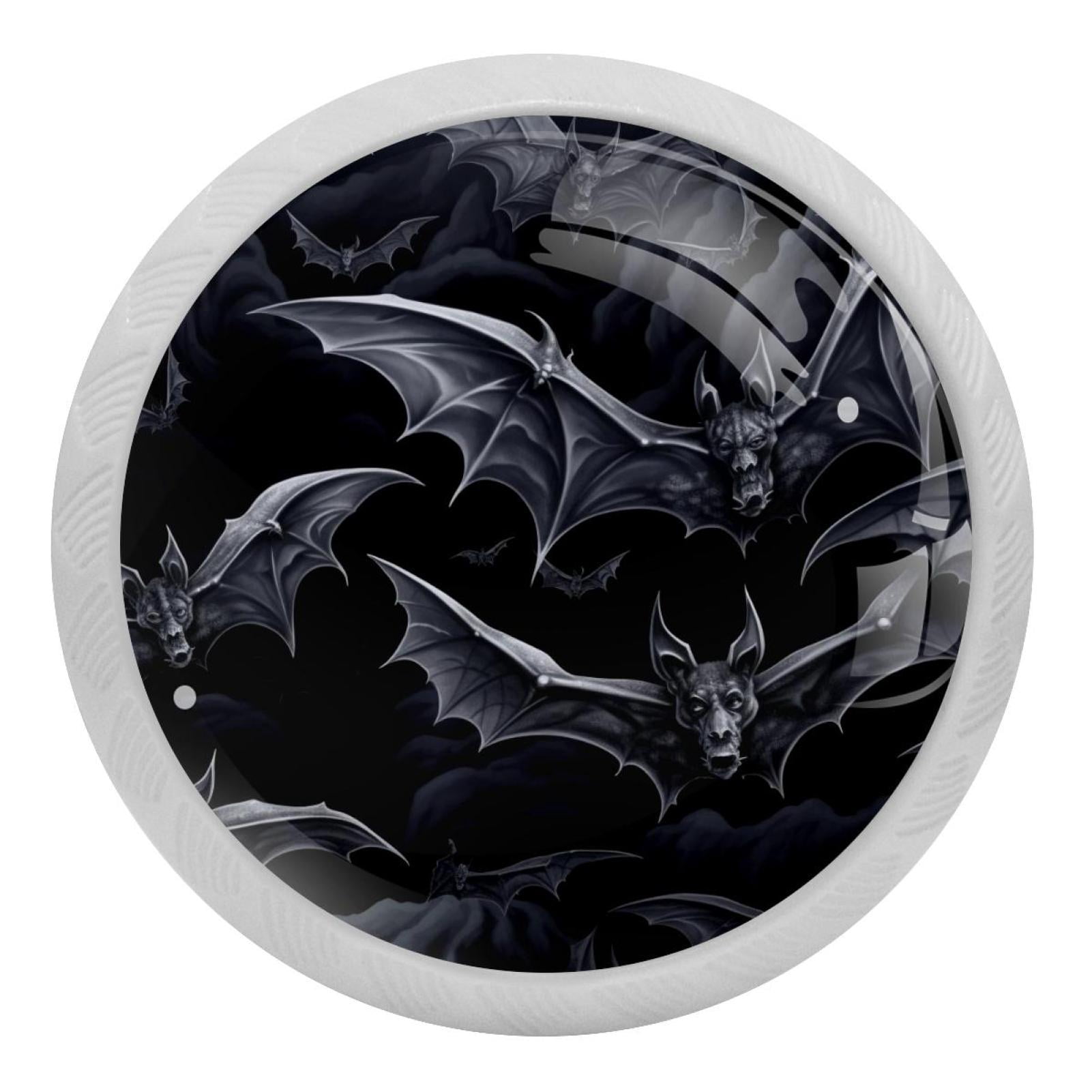 Bat Crystal Knobs with Screws - 4-Pack Round Fluorescent Drawer Pulls ...