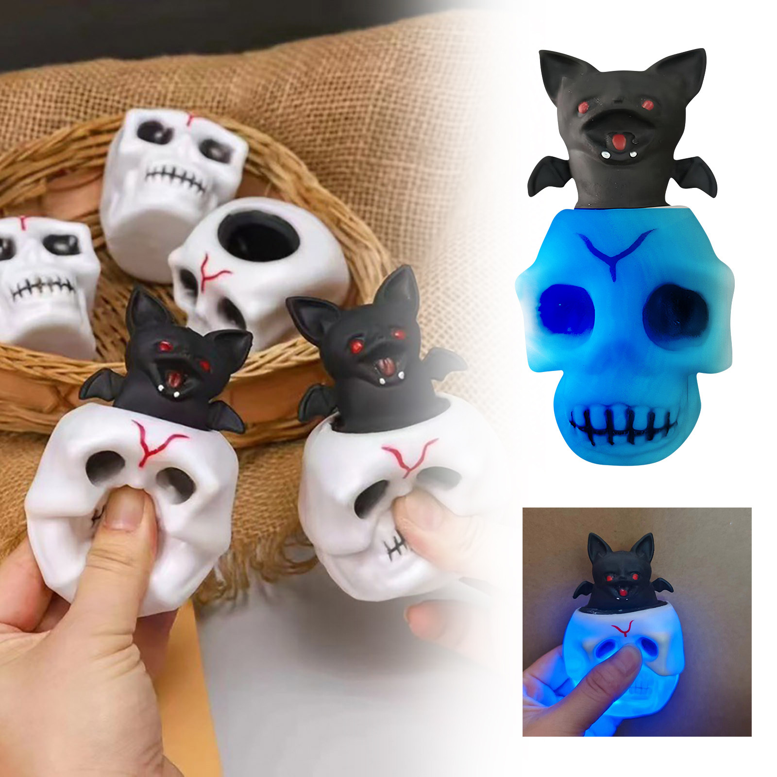 Bat Cup For Stress Pinky Trick Trick Head Stress Toy 6 Cm Games Sausage ...