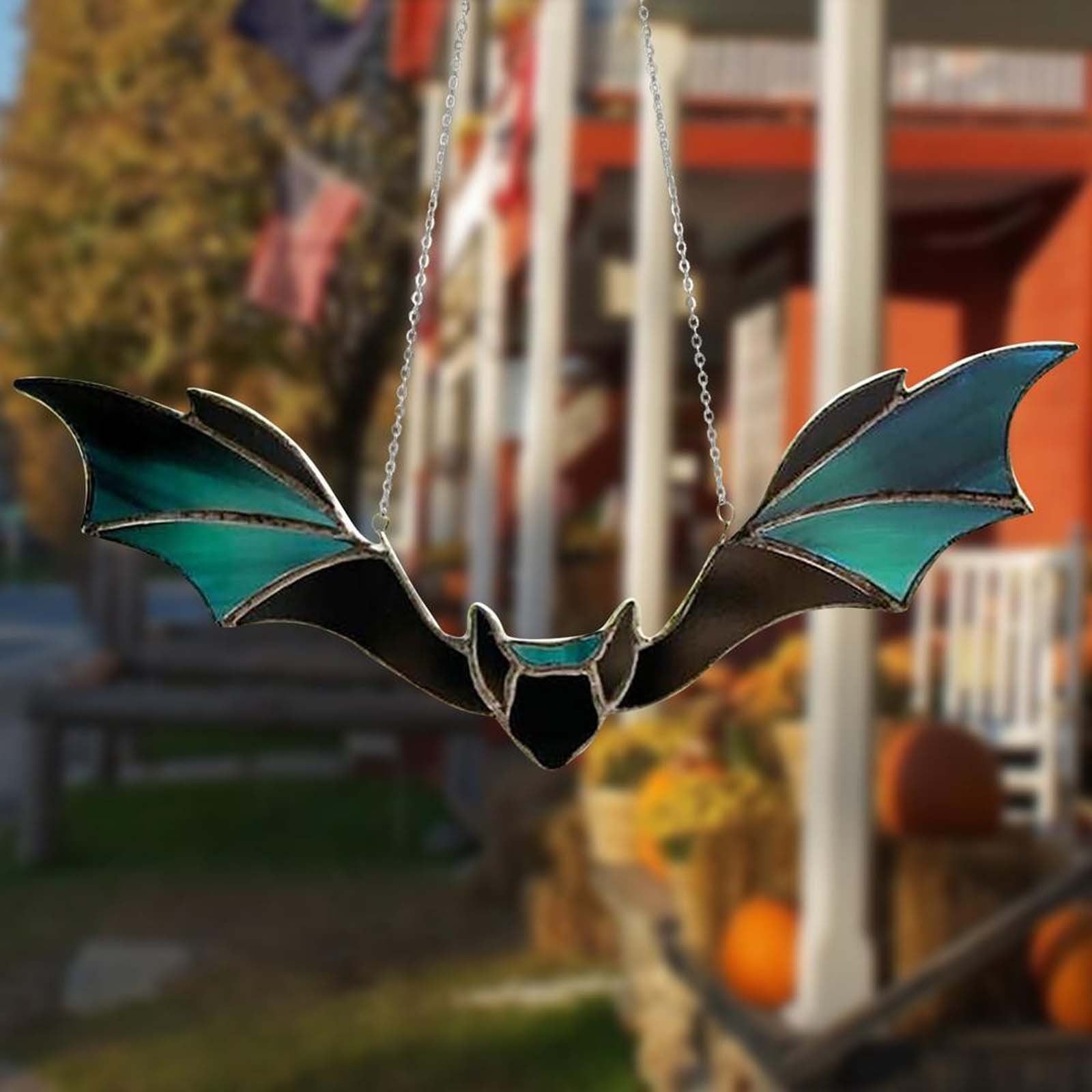 Bat Decor Stained Acrylic Window Hanging,Halloween Bat Decoration ...