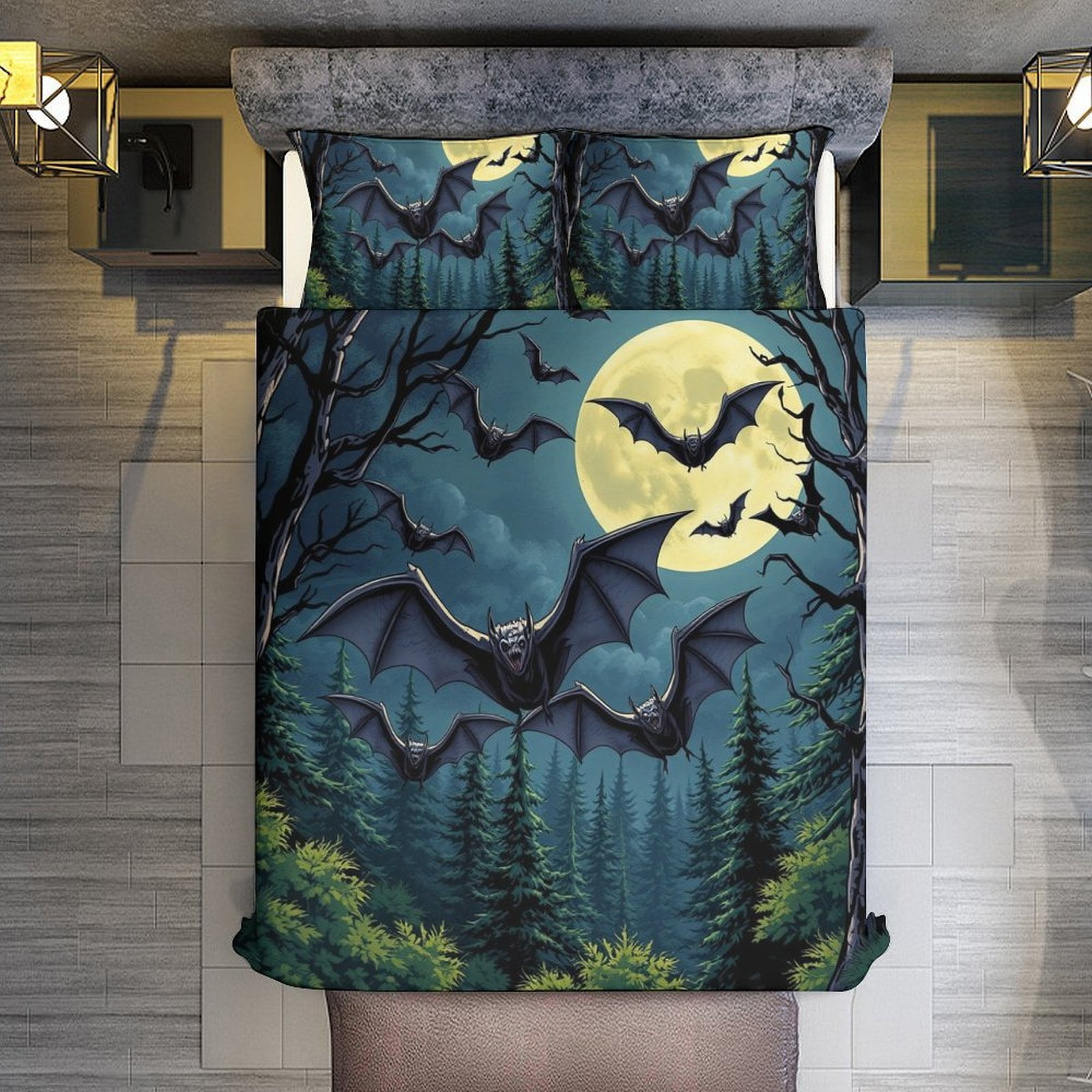 Bat Duvet Cover Bedding Set Quilt Cover Pillowcase Three-piece Set ...