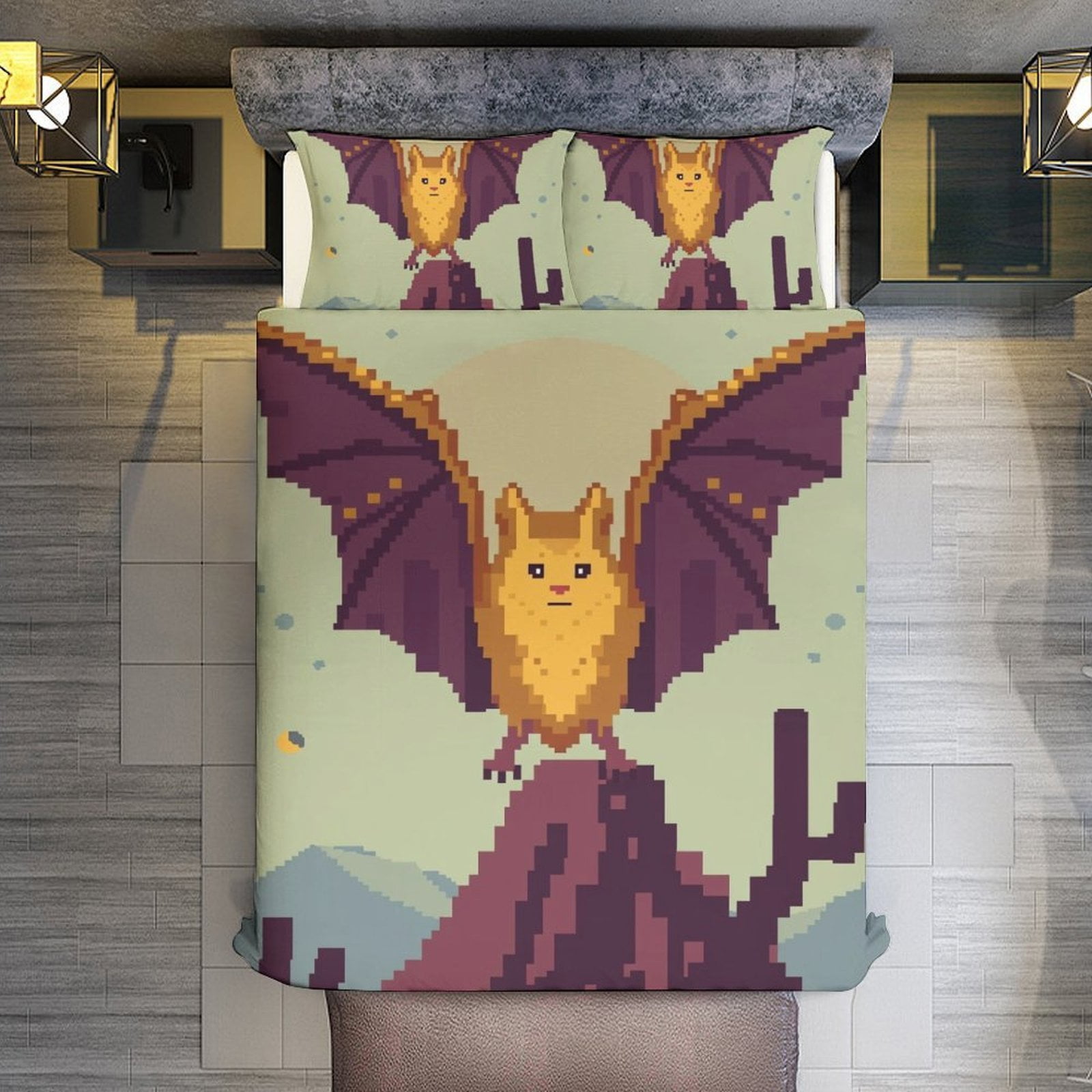 Bat Duvet Cover Bedding Set Quilt Cover Pillowcase Three-piece Set ...