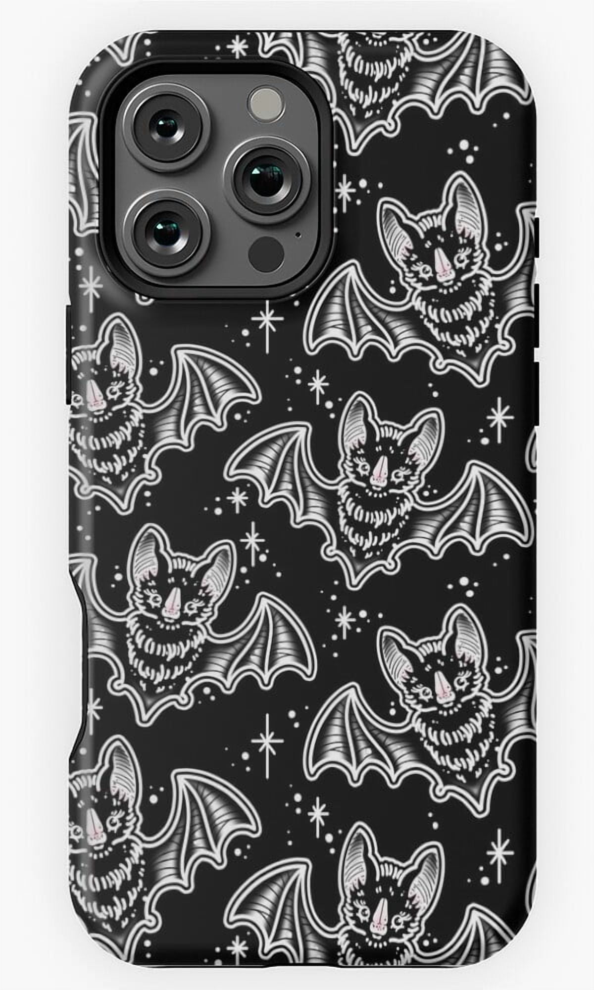 Bat Echoes Gothic Night Pattern Art Phone Case iPhone Case 17 16 15 14 ...
