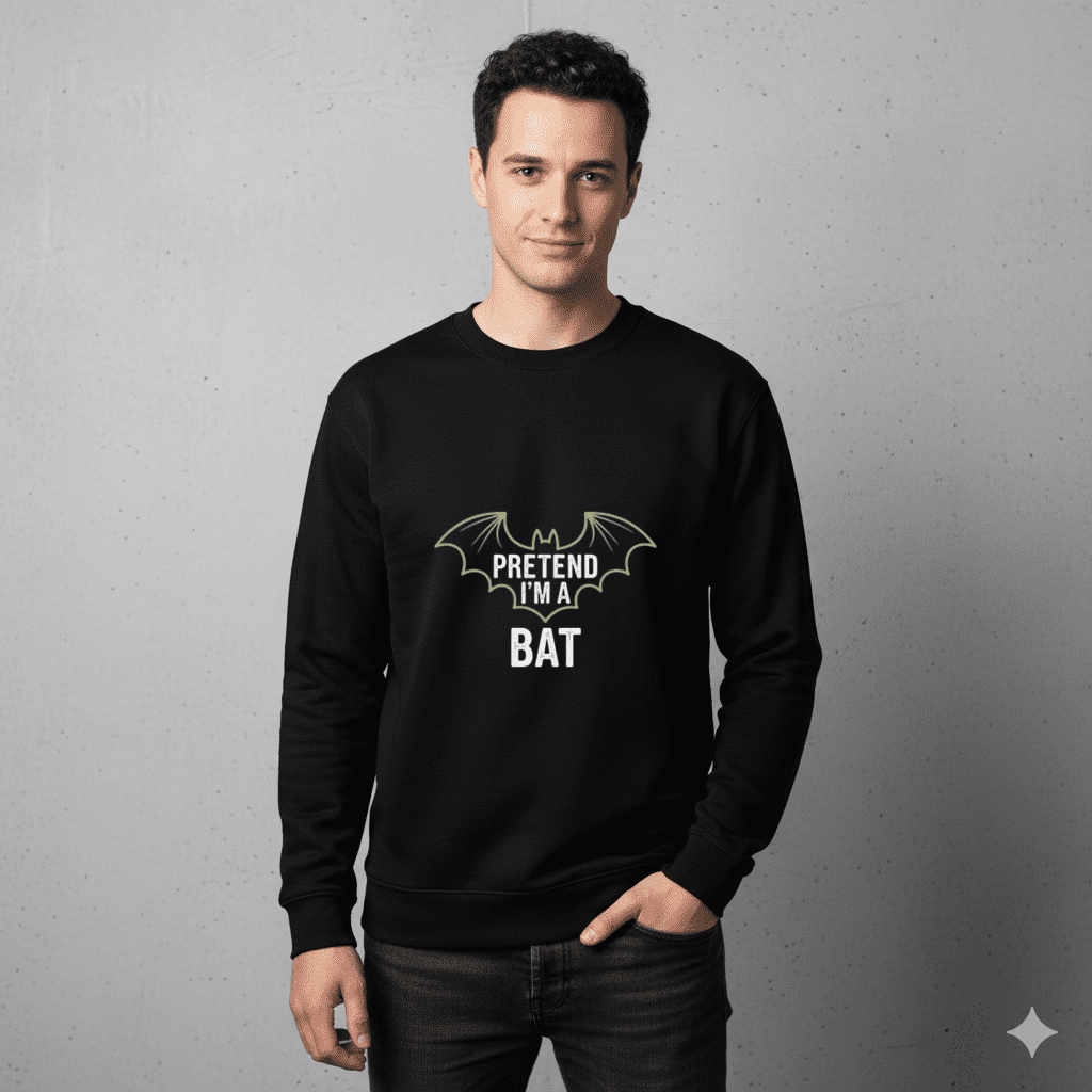 Bat Enthusiast Funny Lazy Halloween Party Costume Humor Sweatshirt, up ...
