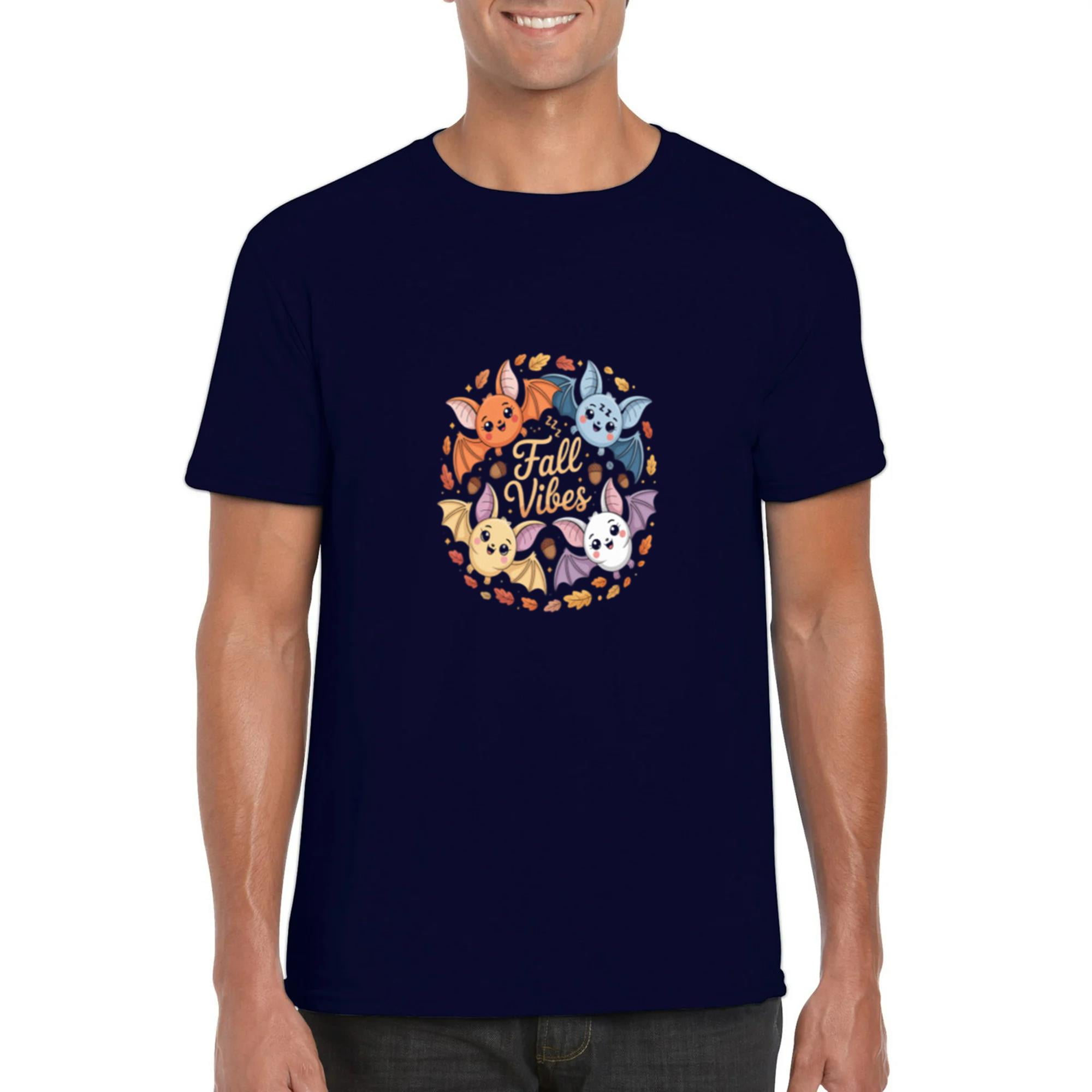 Bat Fall Vibes Funny Cute Autumn Seasonal Graphic Unisex T Shirt, up to ...