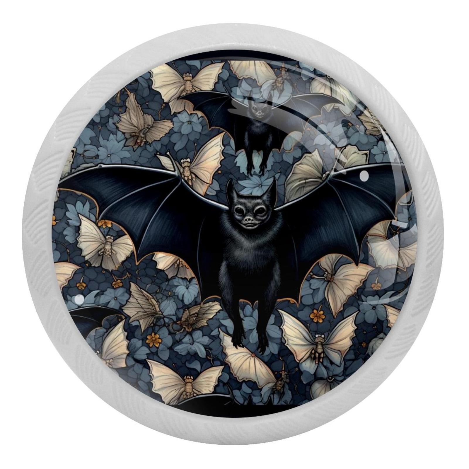 Bat Fluorescent Drawer Pulls: Round 4-Pack with Glow-in-the-Dark Knobs ...