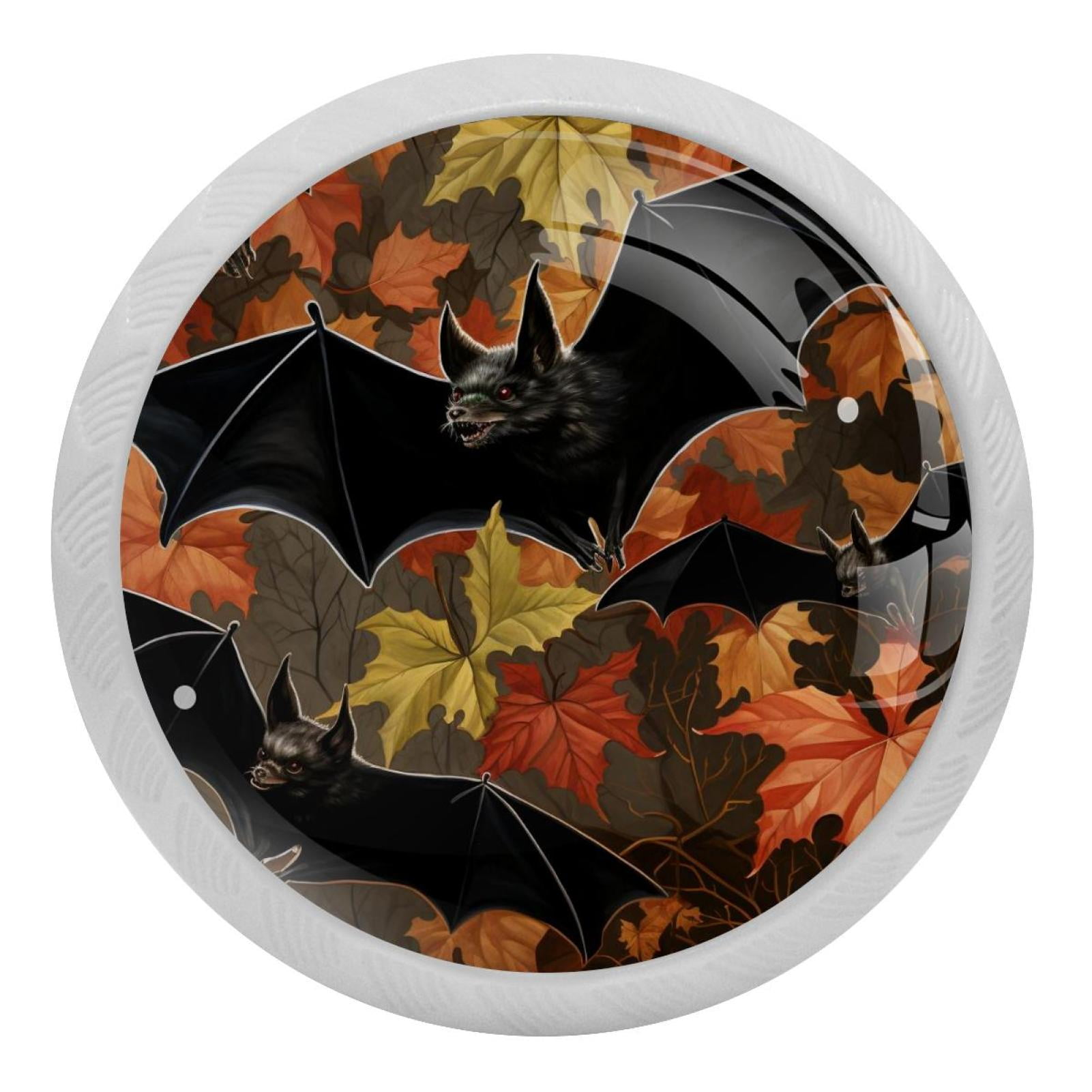 Bat Fluorescent Drawer Pulls with Screws – Round 4-Pack, Glow-in-the ...