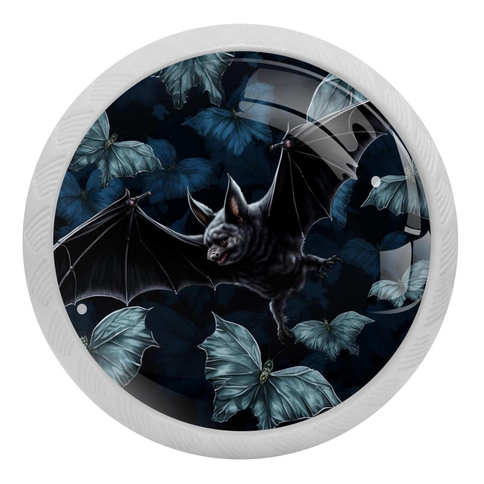 Bat Fluorescent Drawer Pulls with Screws: Round 4-Pack - Glow-in-the ...