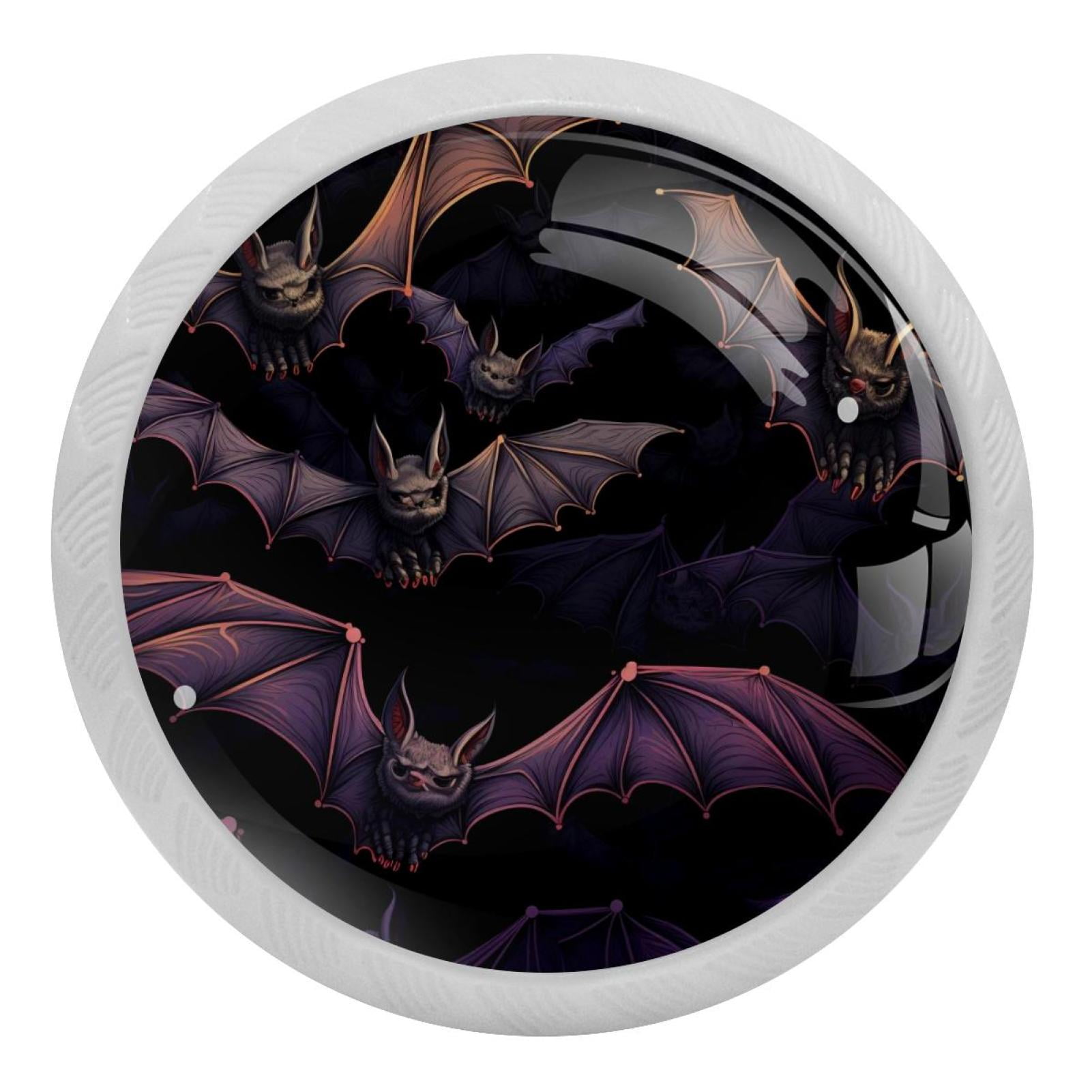 Bat Glow-in-the-Dark Fluorescent Drawer Pulls with Screws - Round 4 ...