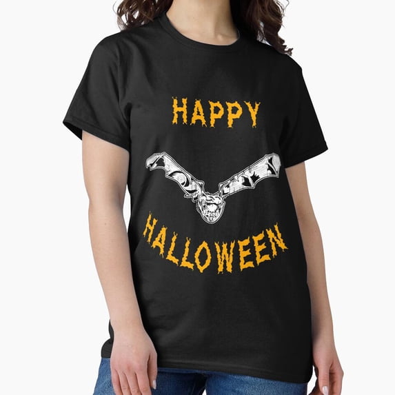 Bat Happy Halloween Holiday T shirt H4892, for Unisex – Extended Sizes ...