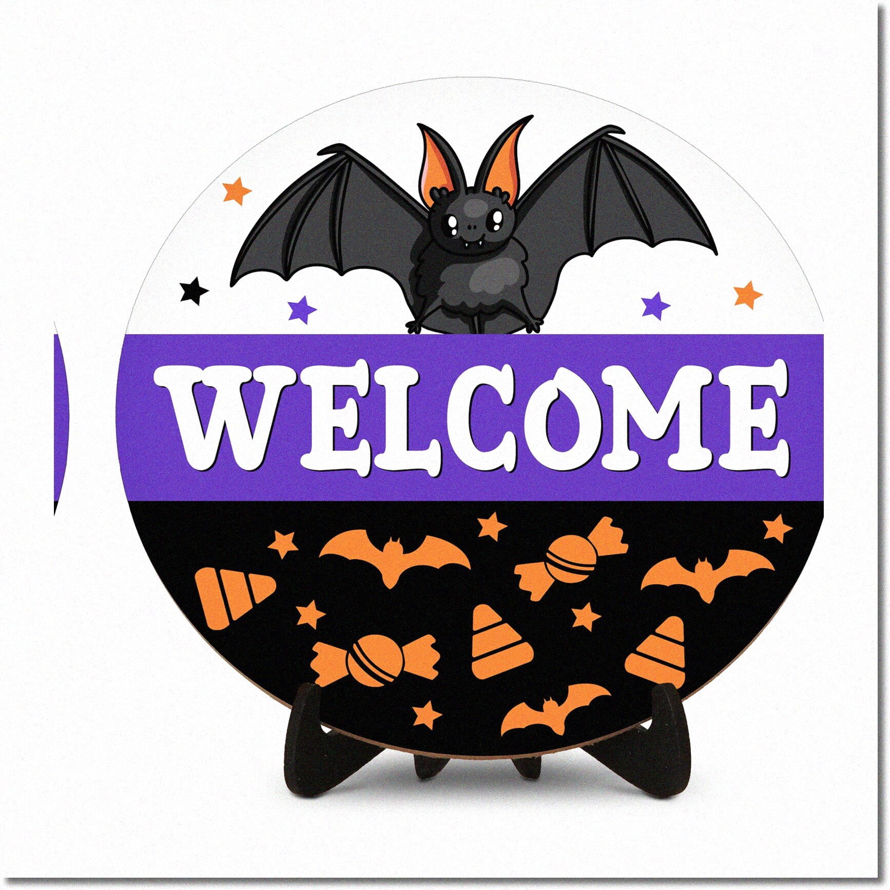 Bat Haven Welcome Wooden Sign - Unique Home Decor & Party Tabletop ...