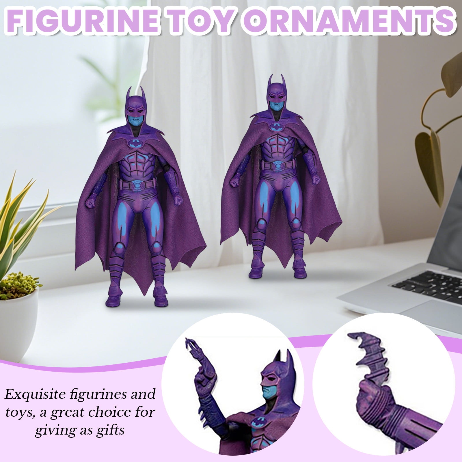 Bat Hero Man Action Figure - 7" Bat Hero Man Movable Figure Ornament ...